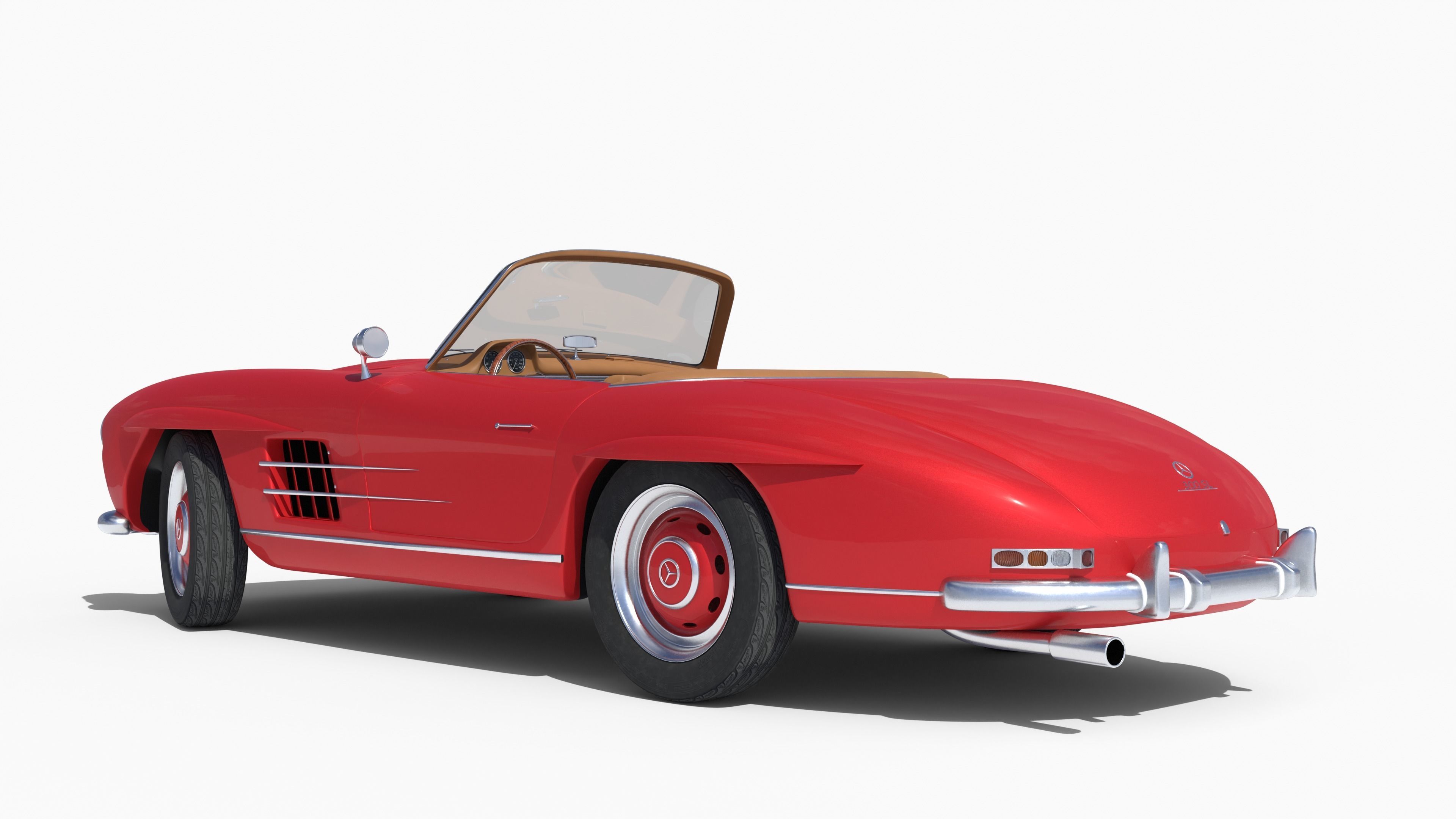 Mercedes Benz 300 SL Roadster free 3D model rigged | CGTrader