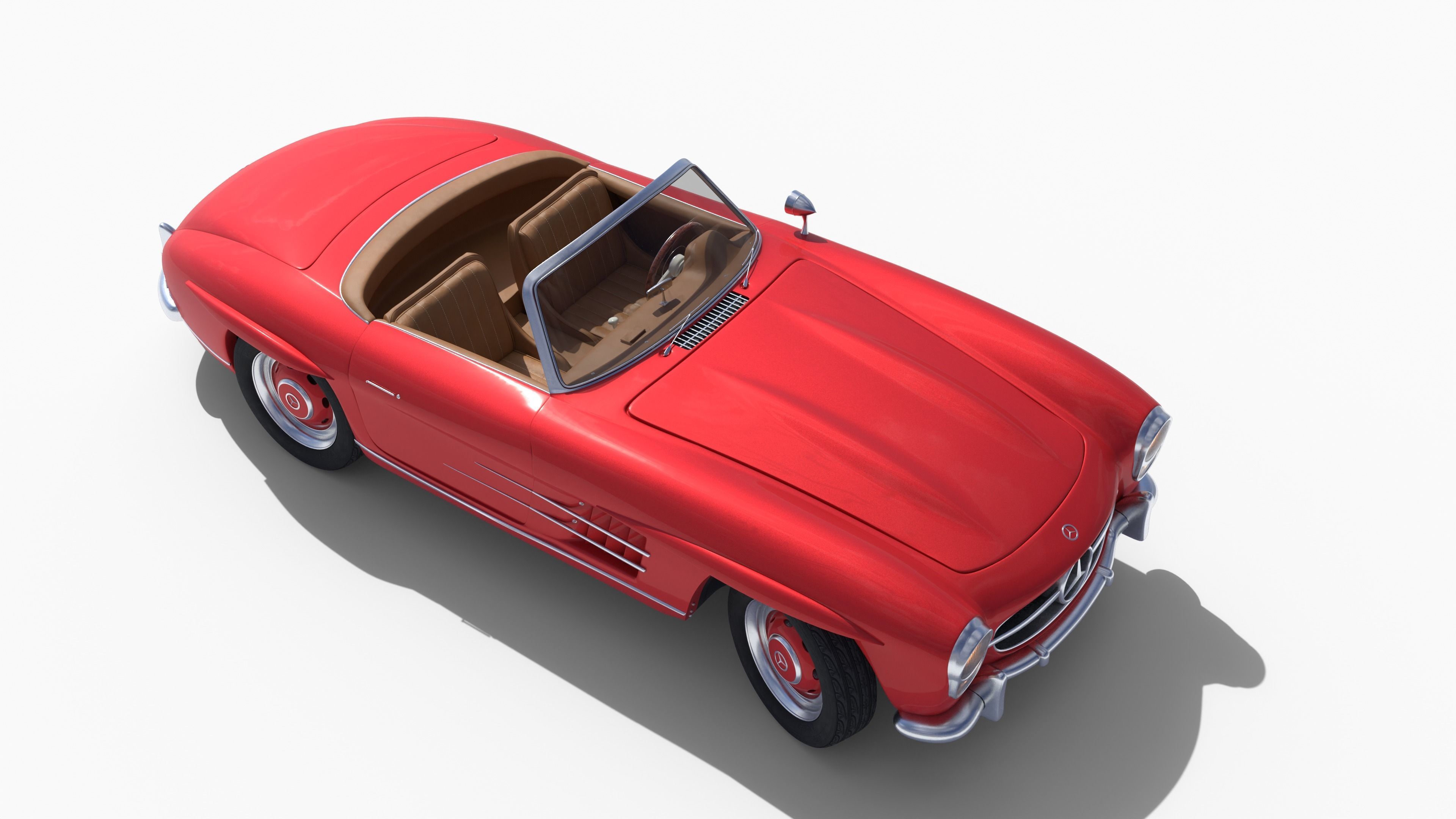 Mercedes Benz 300 SL Roadster free 3D model rigged | CGTrader