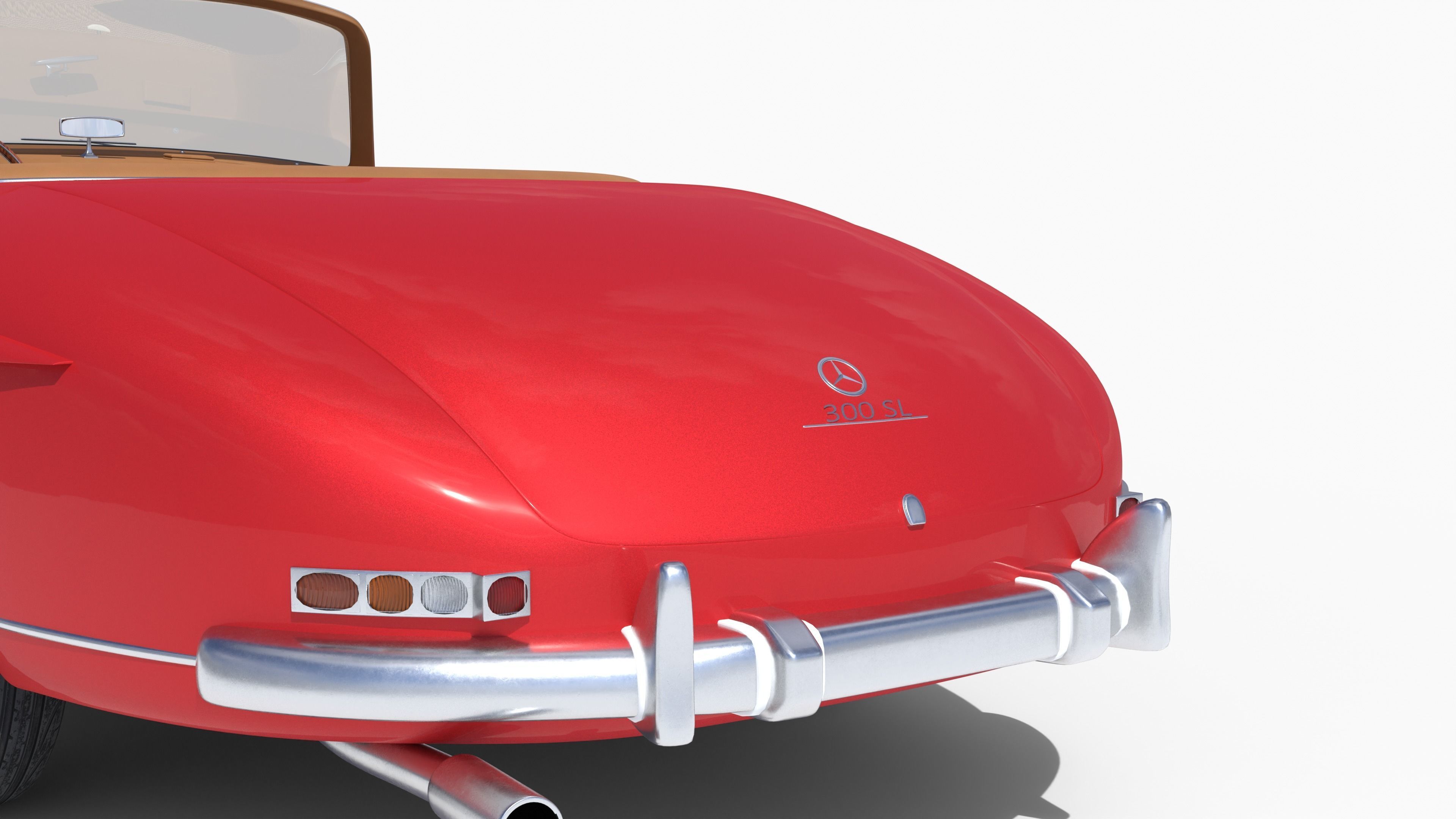 Mercedes Benz 300 SL Roadster free 3D model rigged | CGTrader