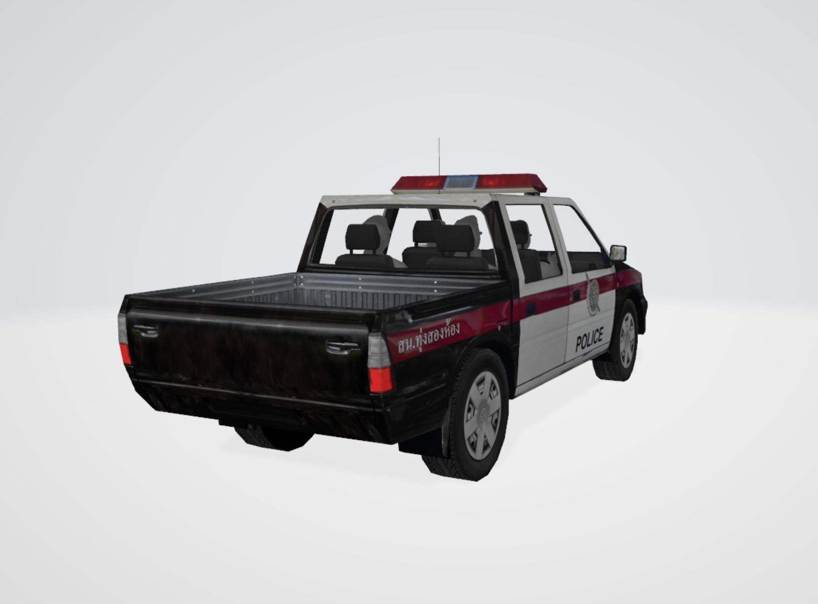 3D model Low Poly Thai Police Truck VR / AR / low-poly | CGTrader