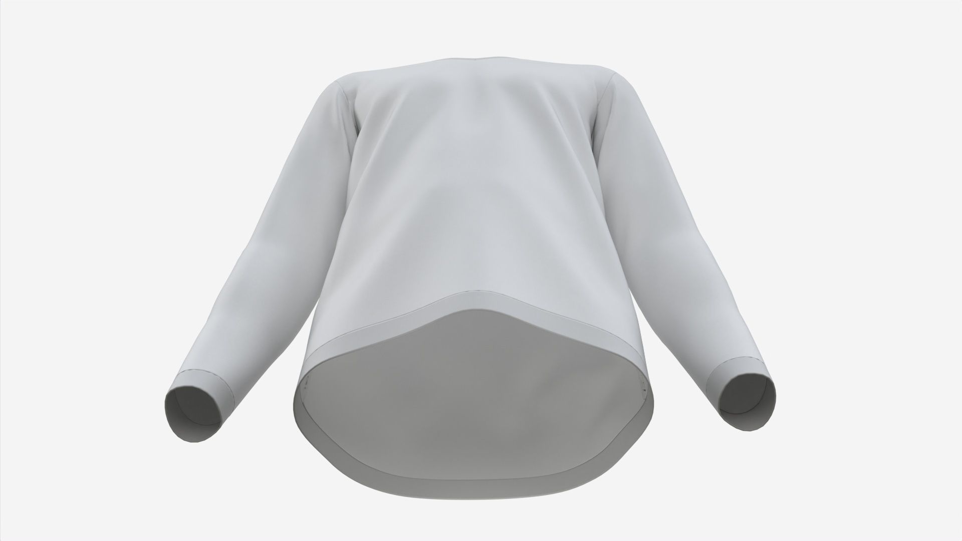 Sweatshirt for Men Mockup 02 White 3D model | CGTrader