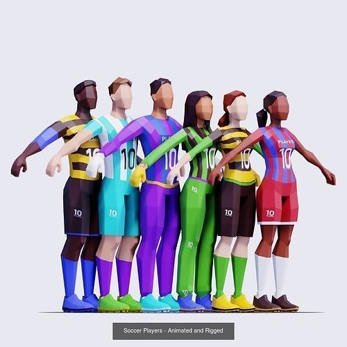 Low Poly People - Animated and Rigged Compilation 3D Model Collection | CGTrader