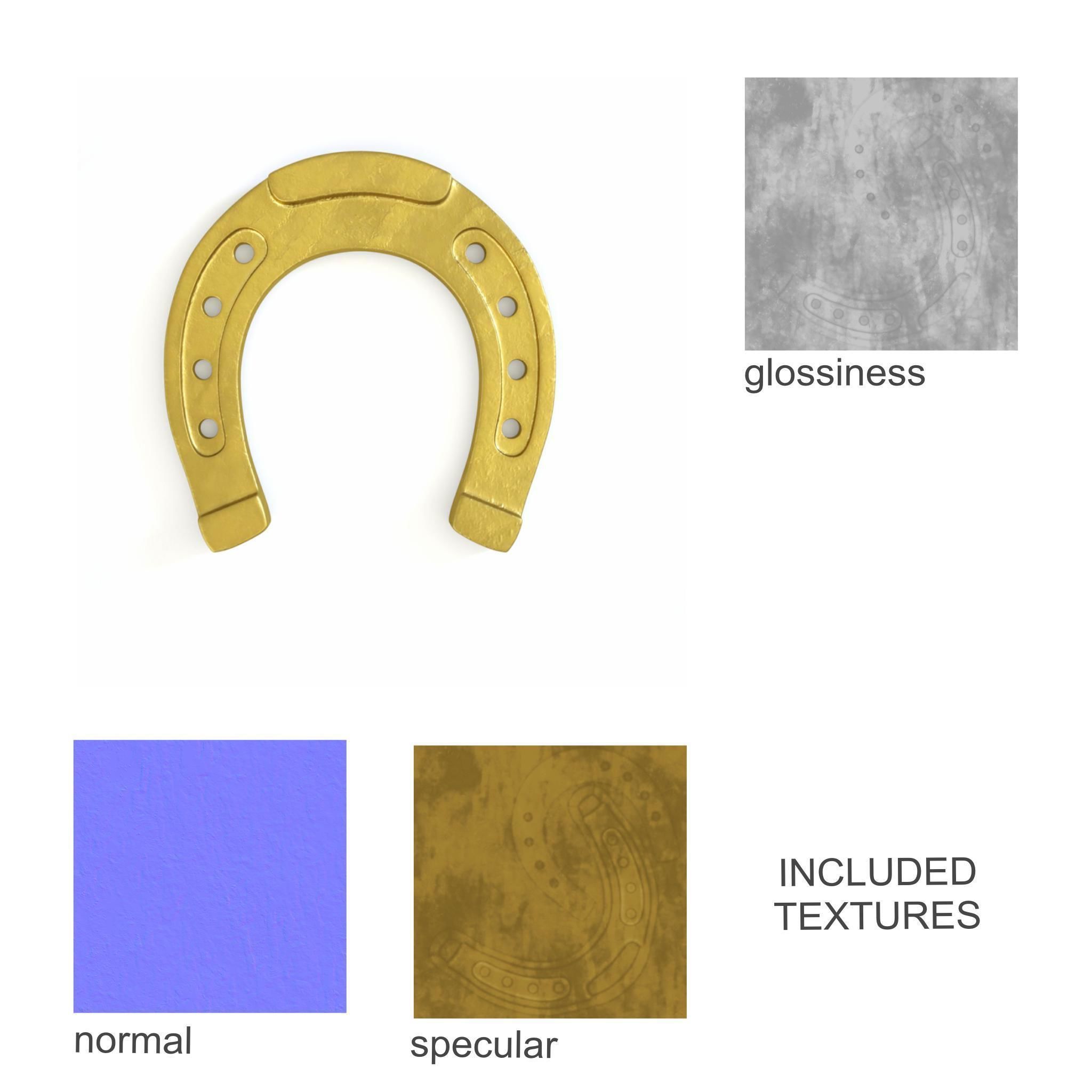 horseshoe gold 3D model | CGTrader