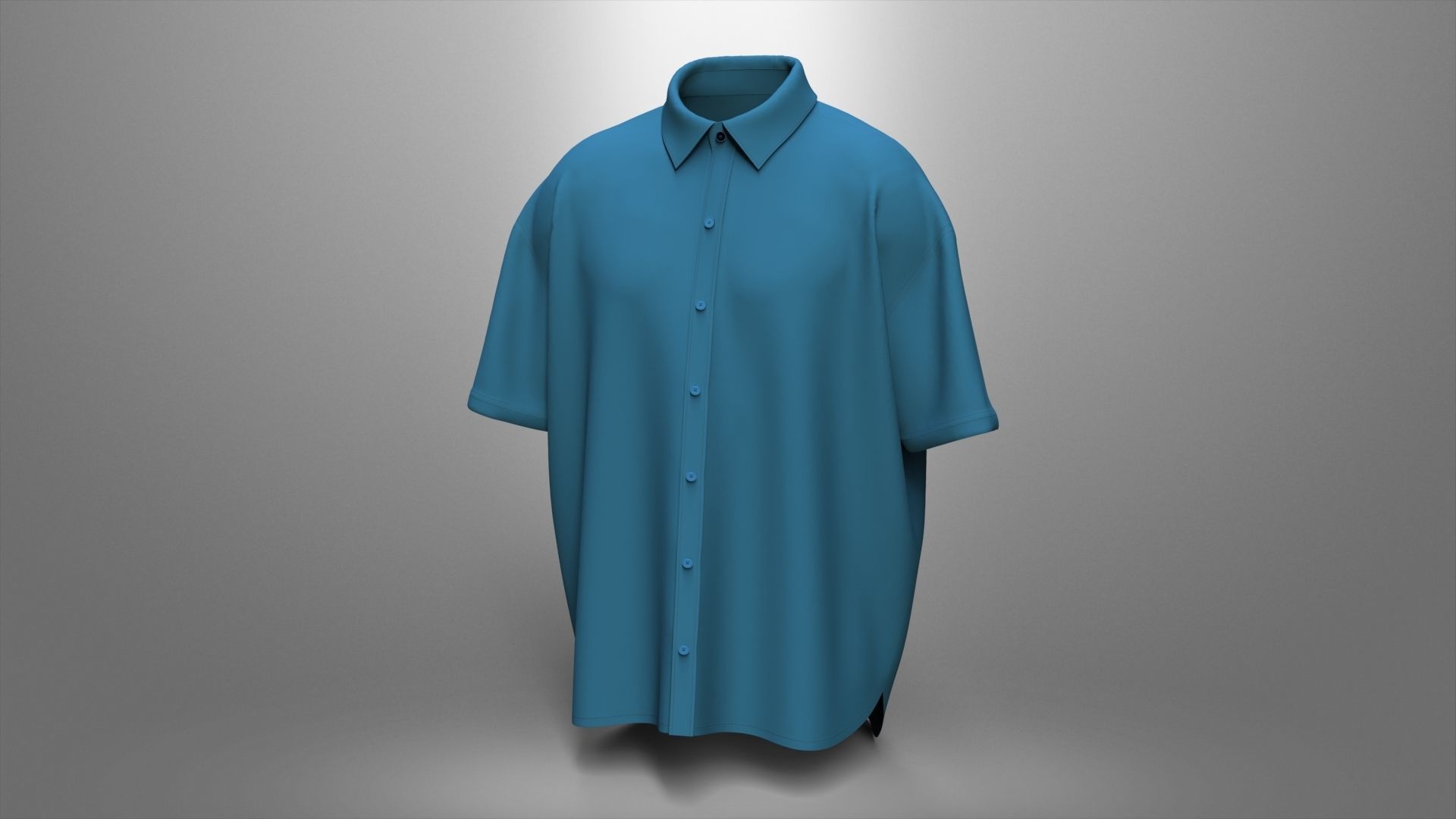 Short Sleeve Oversize Shirt Design 3D model | CGTrader