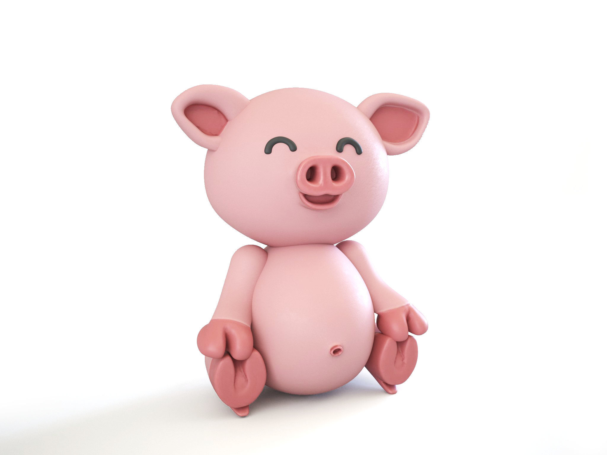 cartoon luck pig 3D model | CGTrader