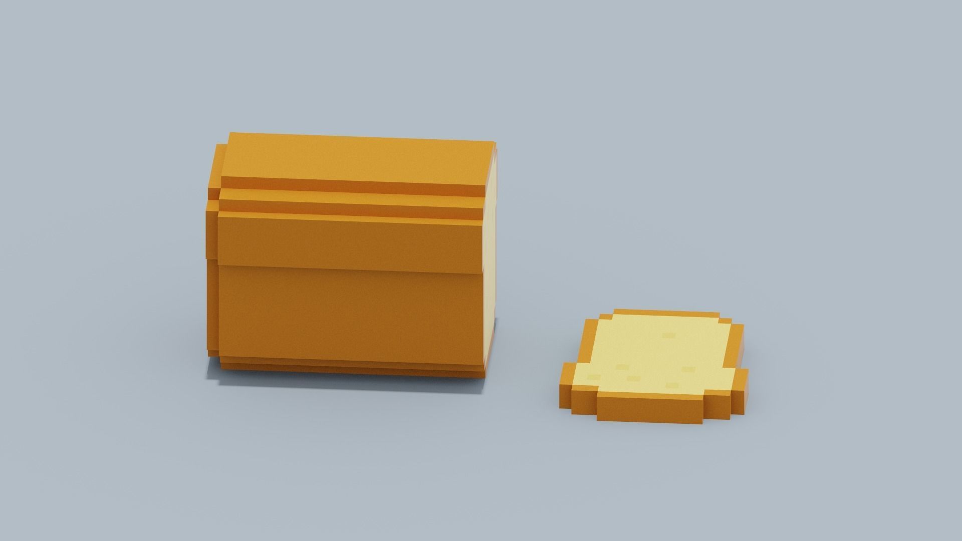 3D model Voxel Toast Bread VR / AR / low-poly | CGTrader