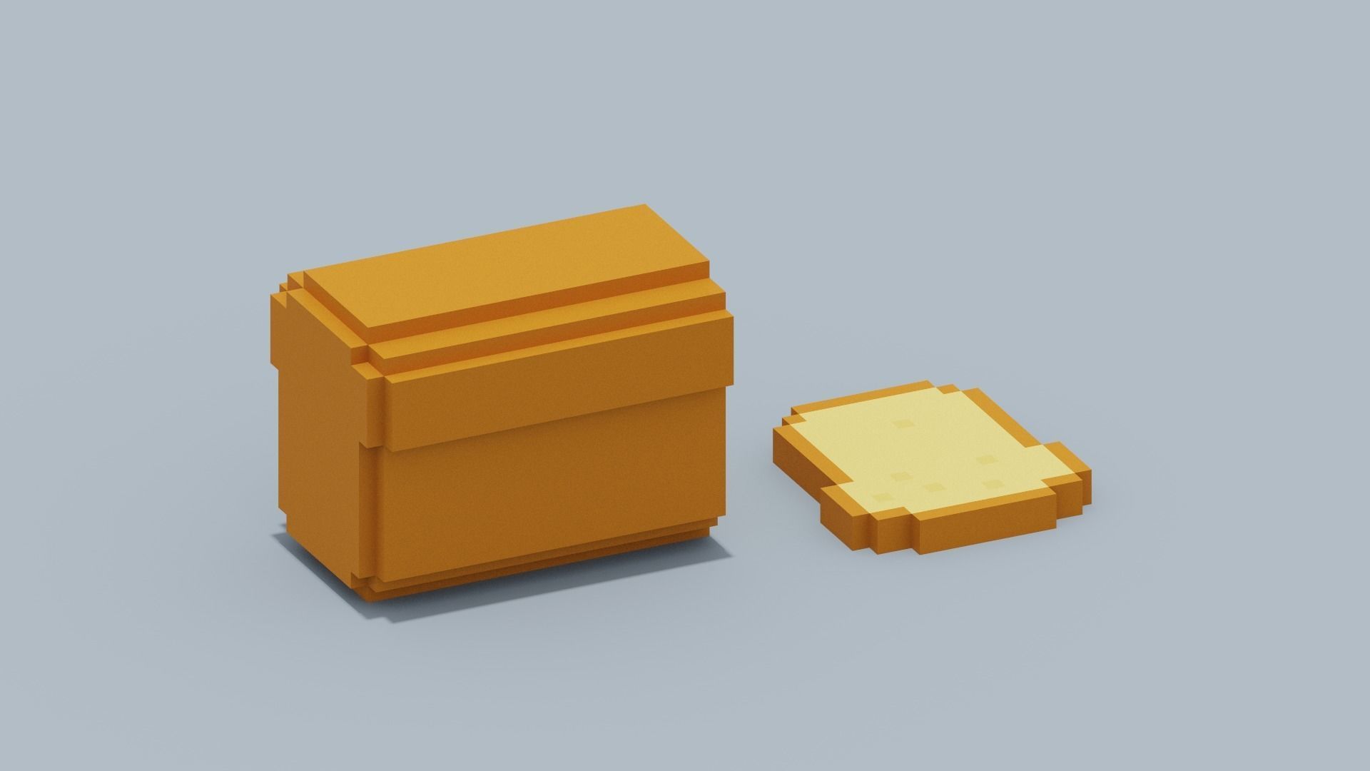 3D model Voxel Toast Bread VR / AR / low-poly | CGTrader