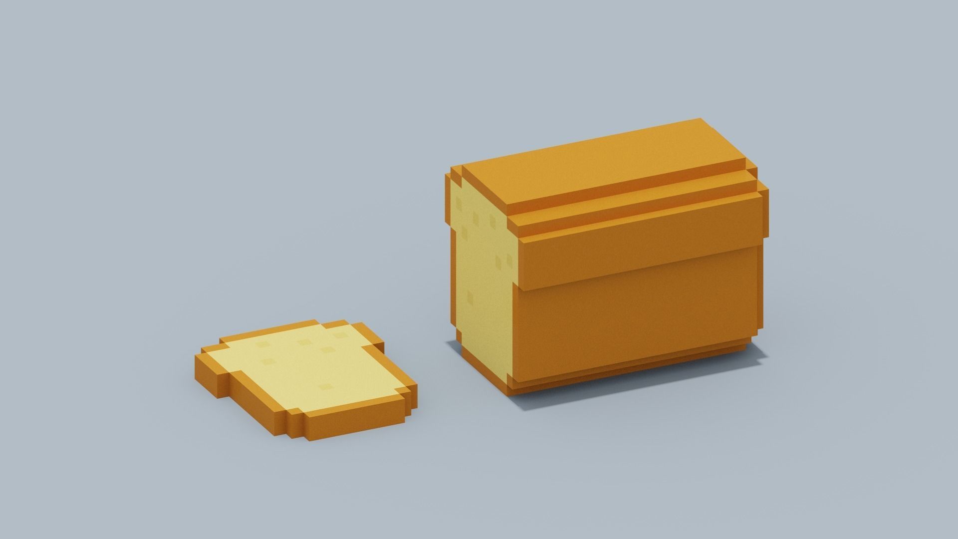 3D model Voxel Toast Bread VR / AR / low-poly | CGTrader
