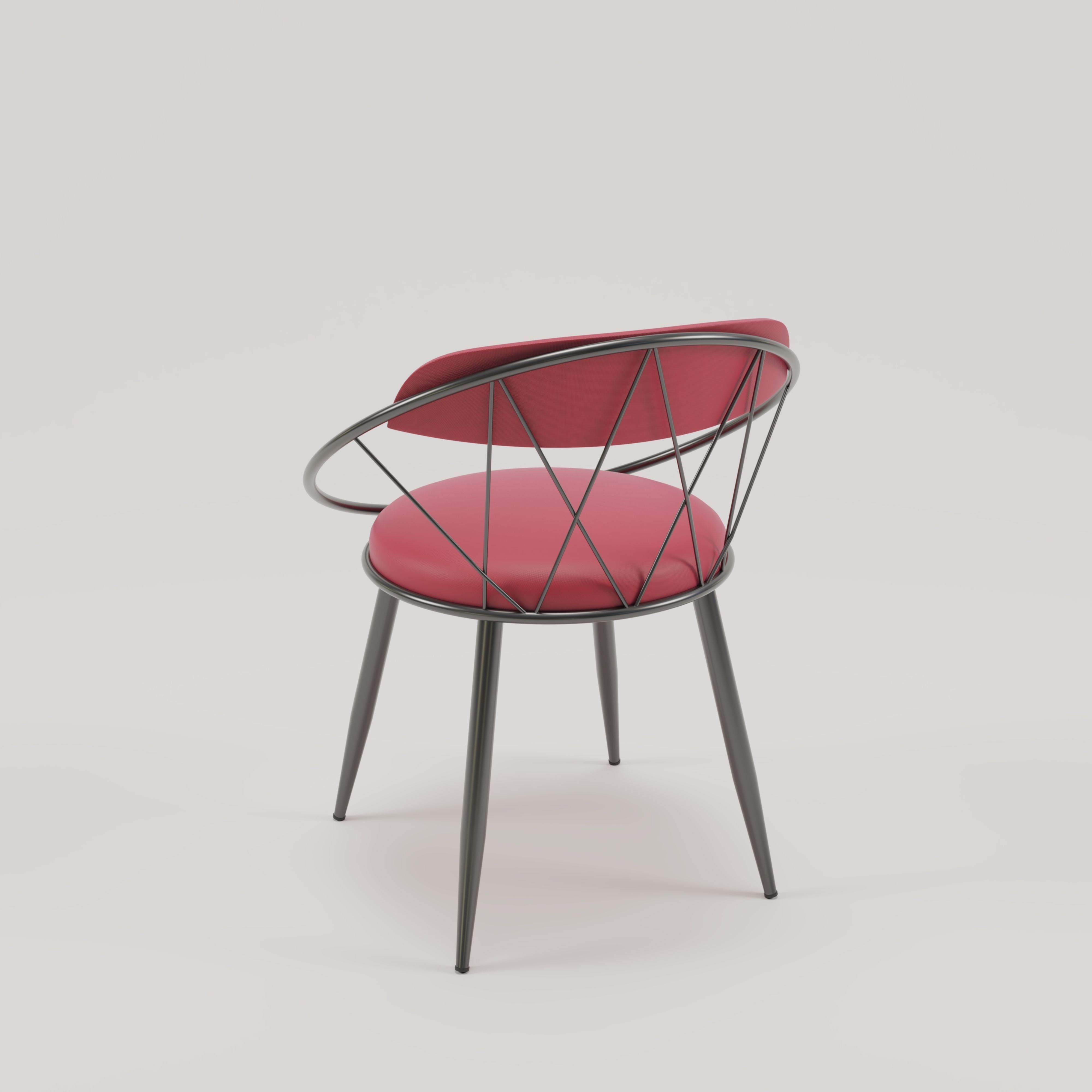 metal wire chair fabric upholstery 3D model | CGTrader