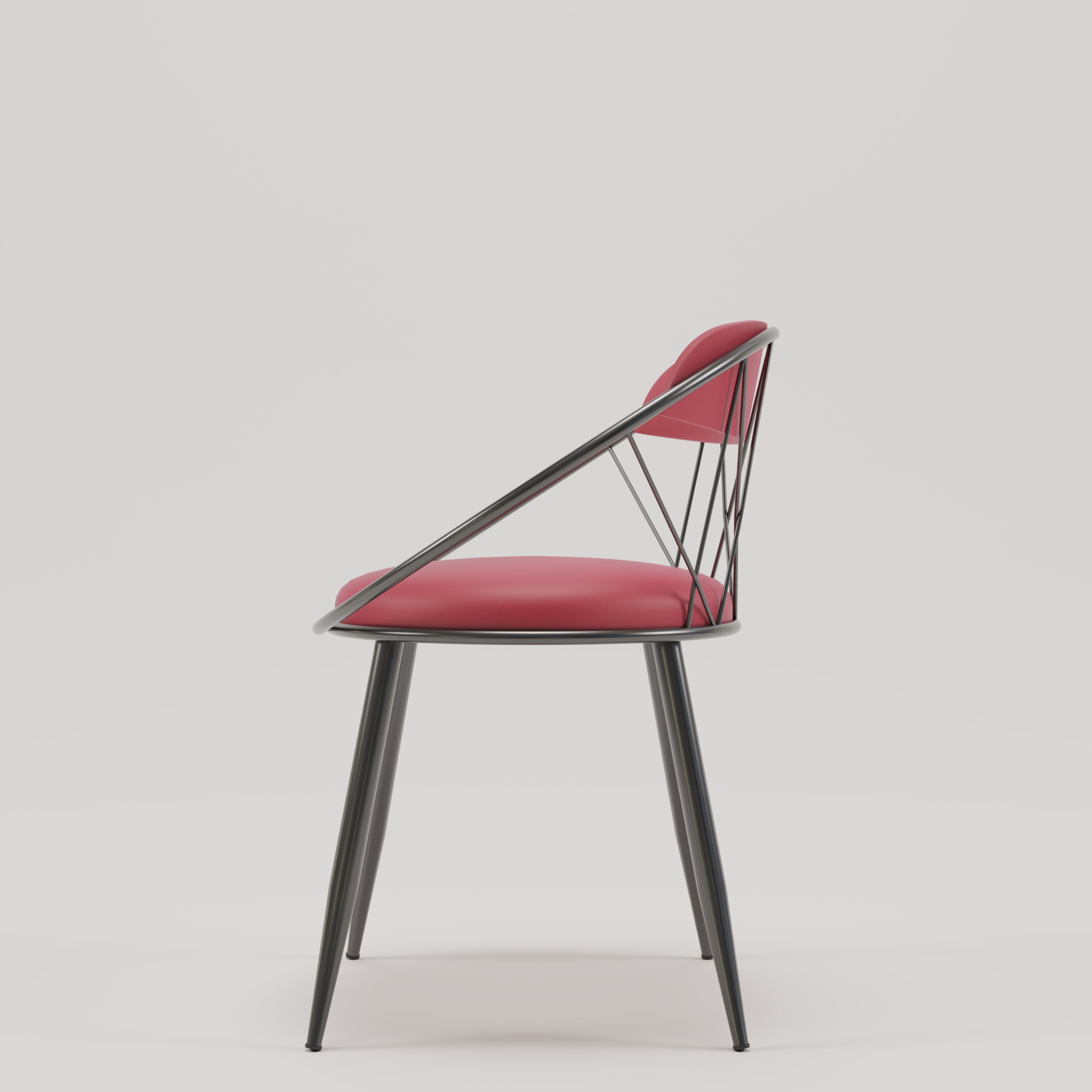 metal wire chair fabric upholstery 3D model | CGTrader