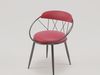 metal wire chair fabric upholstery 3D model | CGTrader