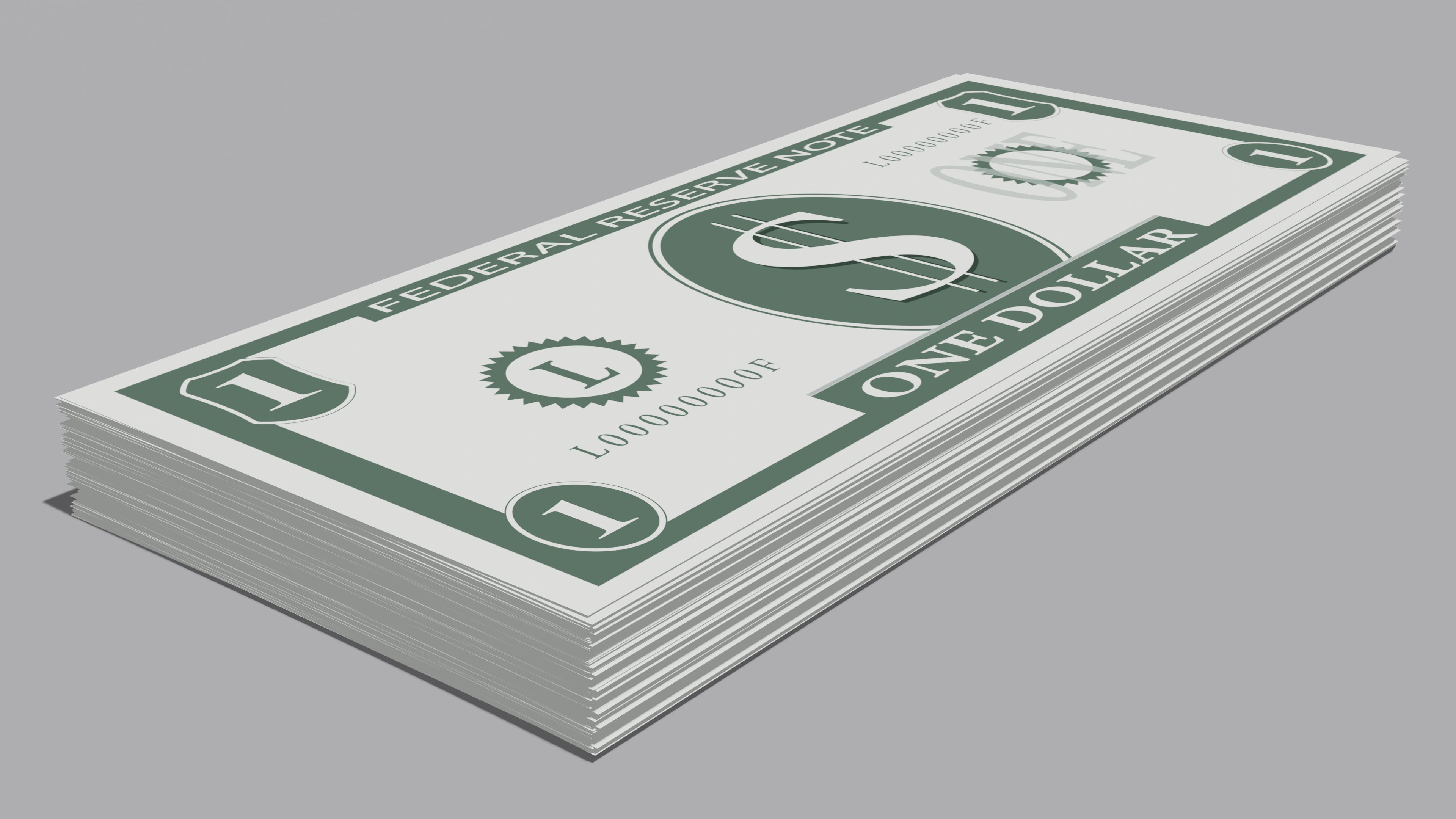 Pack of dollars dollar bill 3D model | CGTrader