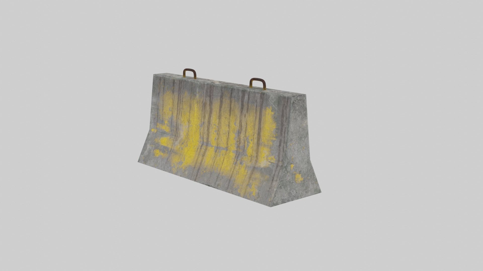 3D model Concrete Road Block Game Asset 4 Textures VR / AR / low-poly ...