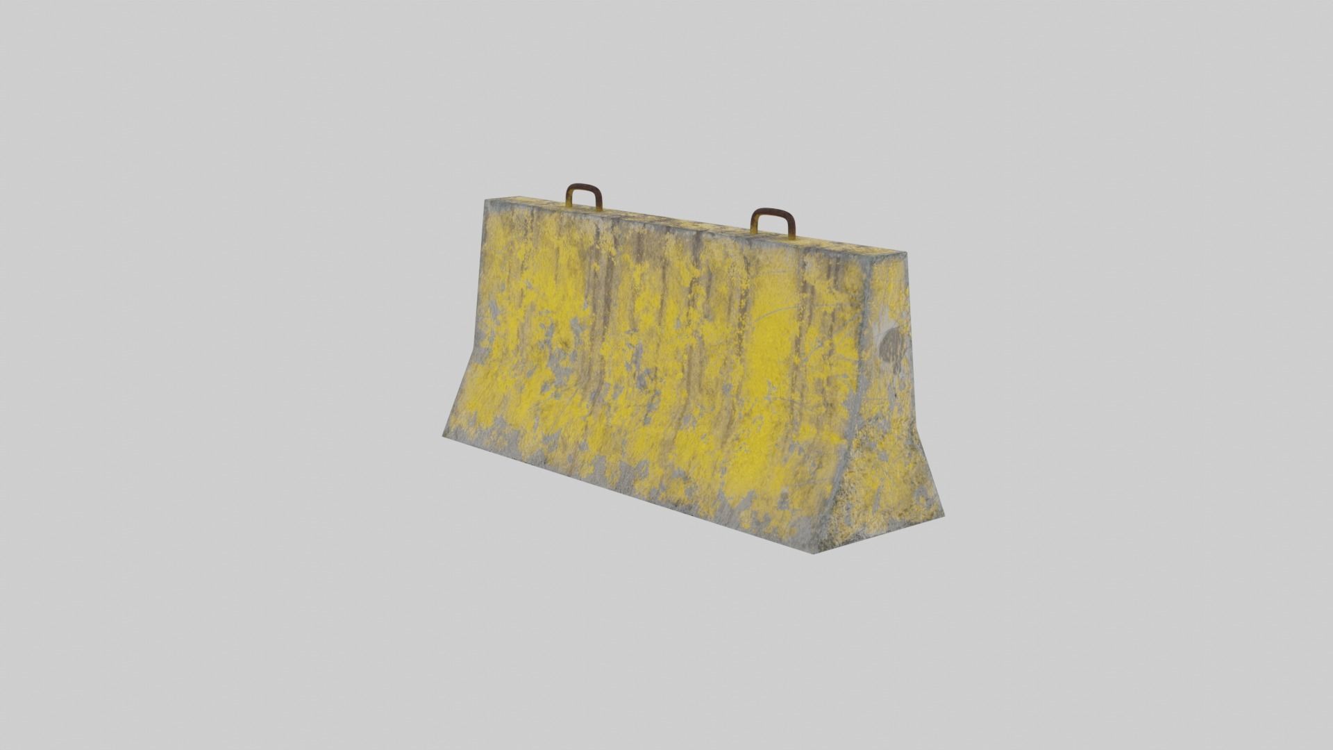 3D model Concrete Road Block Game Asset 4 Textures VR / AR / low-poly ...