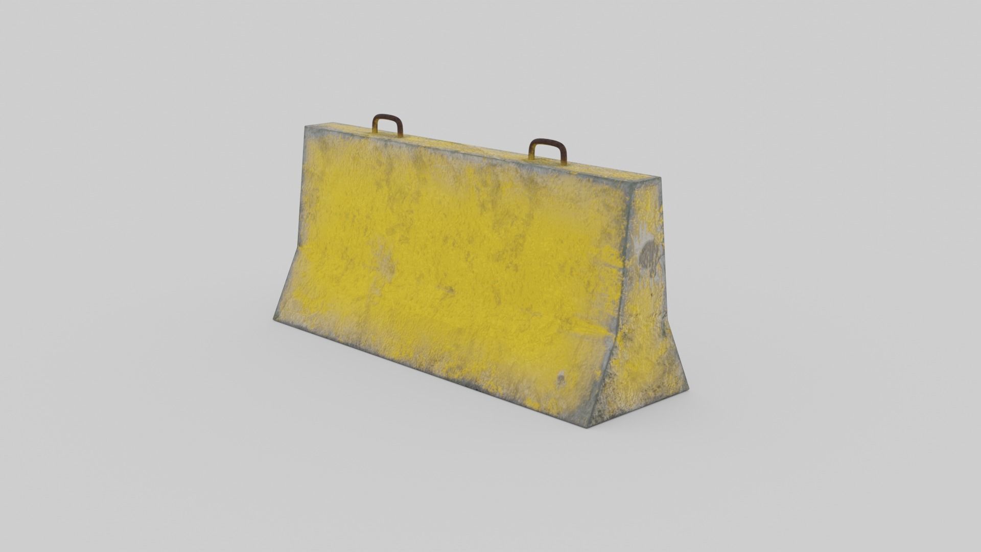 3D model Concrete Road Block Game Asset 4 Textures VR / AR / low-poly ...