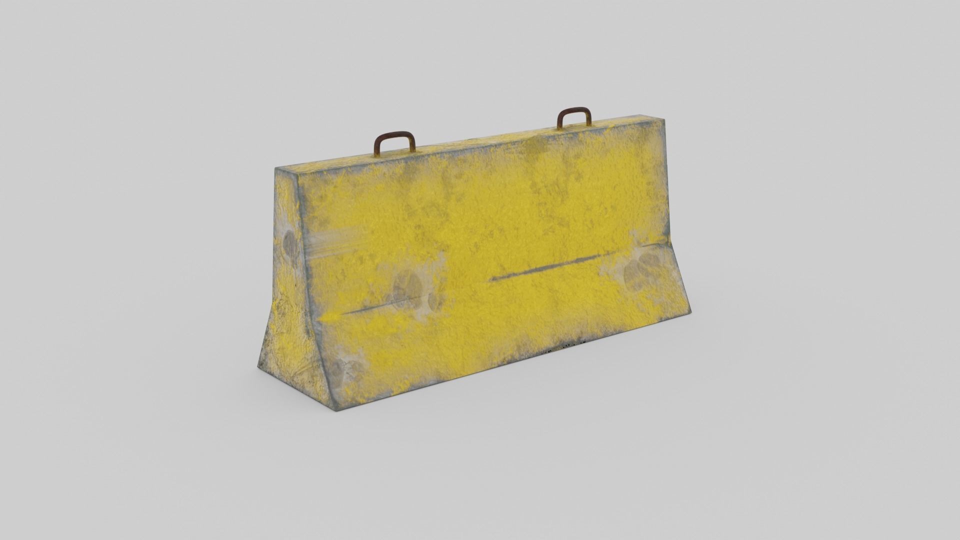 3D model Concrete Road Block Game Asset 4 Textures VR / AR / low-poly ...