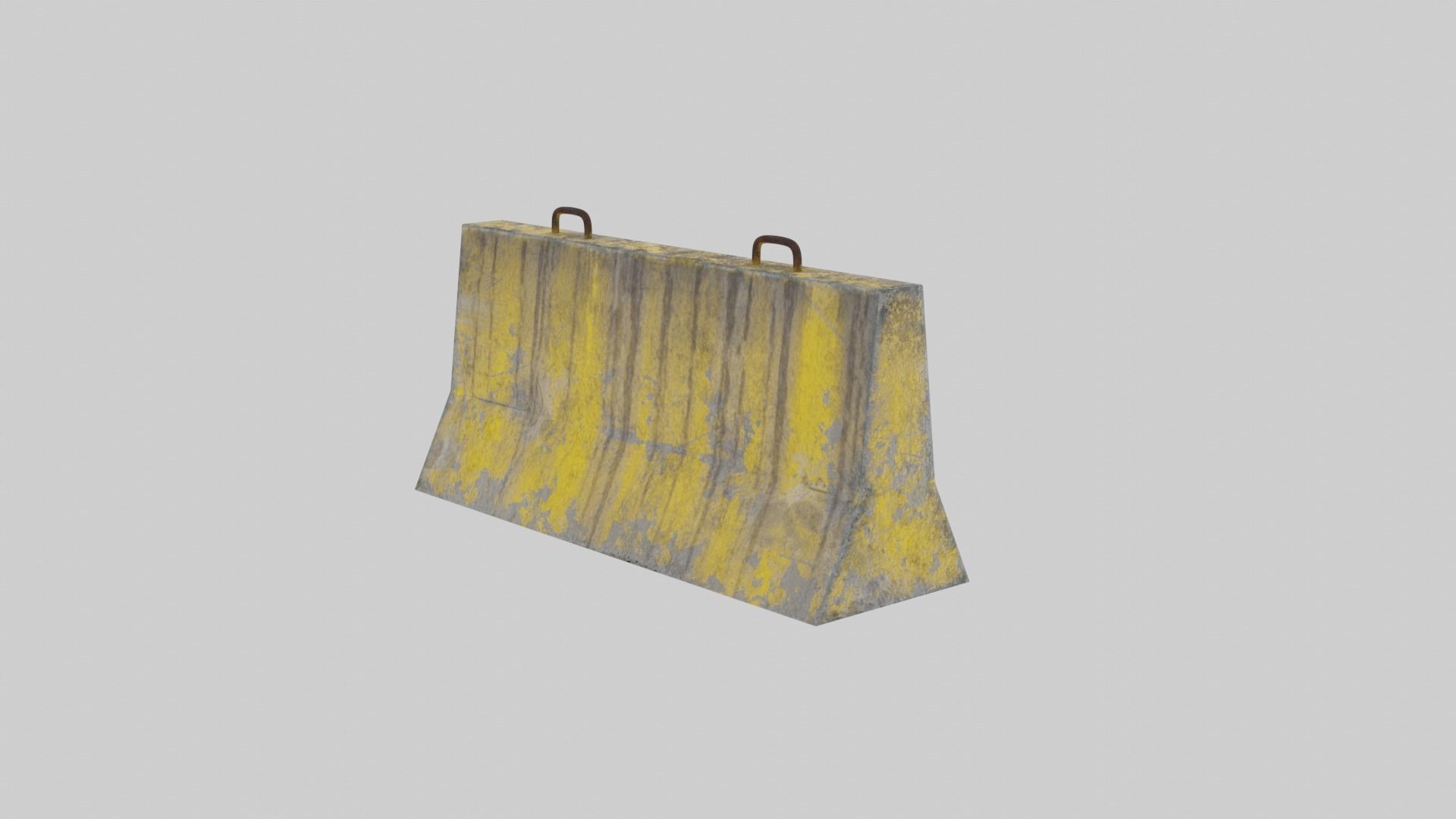 3D model Concrete Road Block Game Asset 4 Textures VR / AR / low-poly ...
