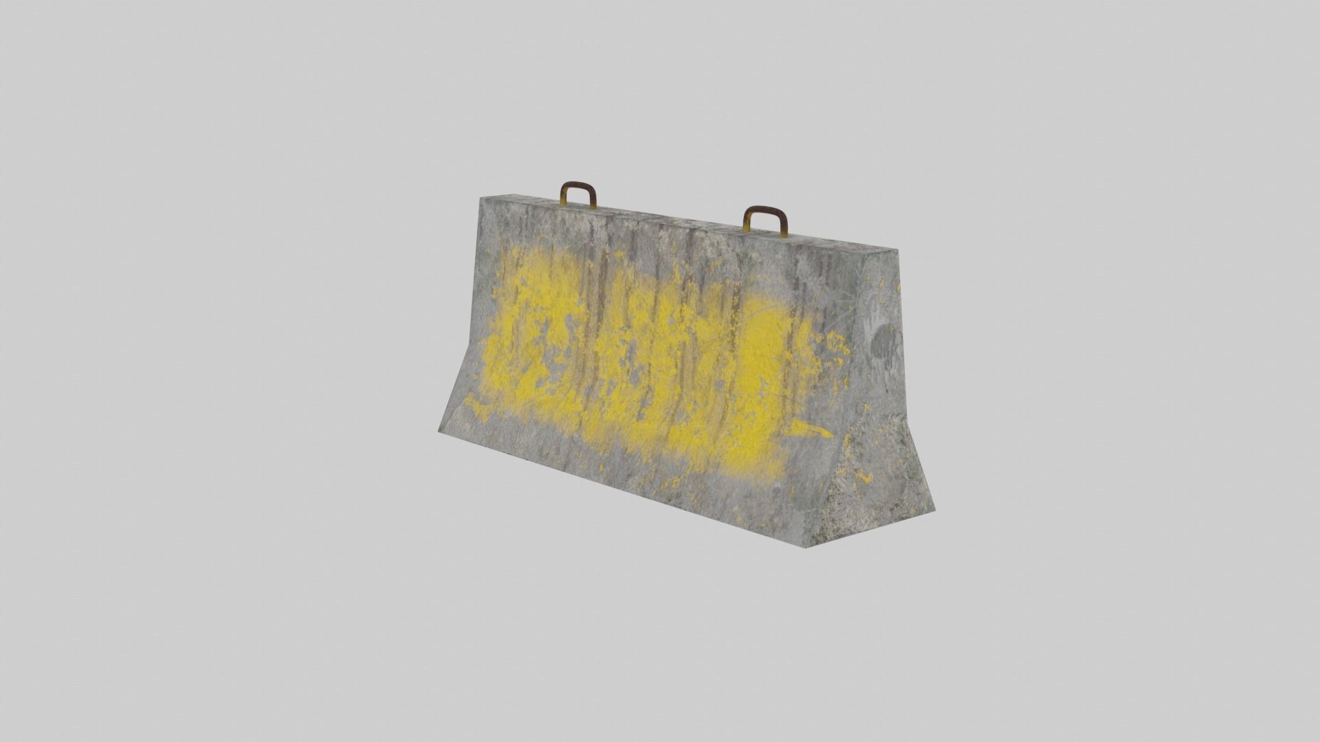 3D model Concrete Road Block Game Asset 4 Textures VR / AR / low-poly ...