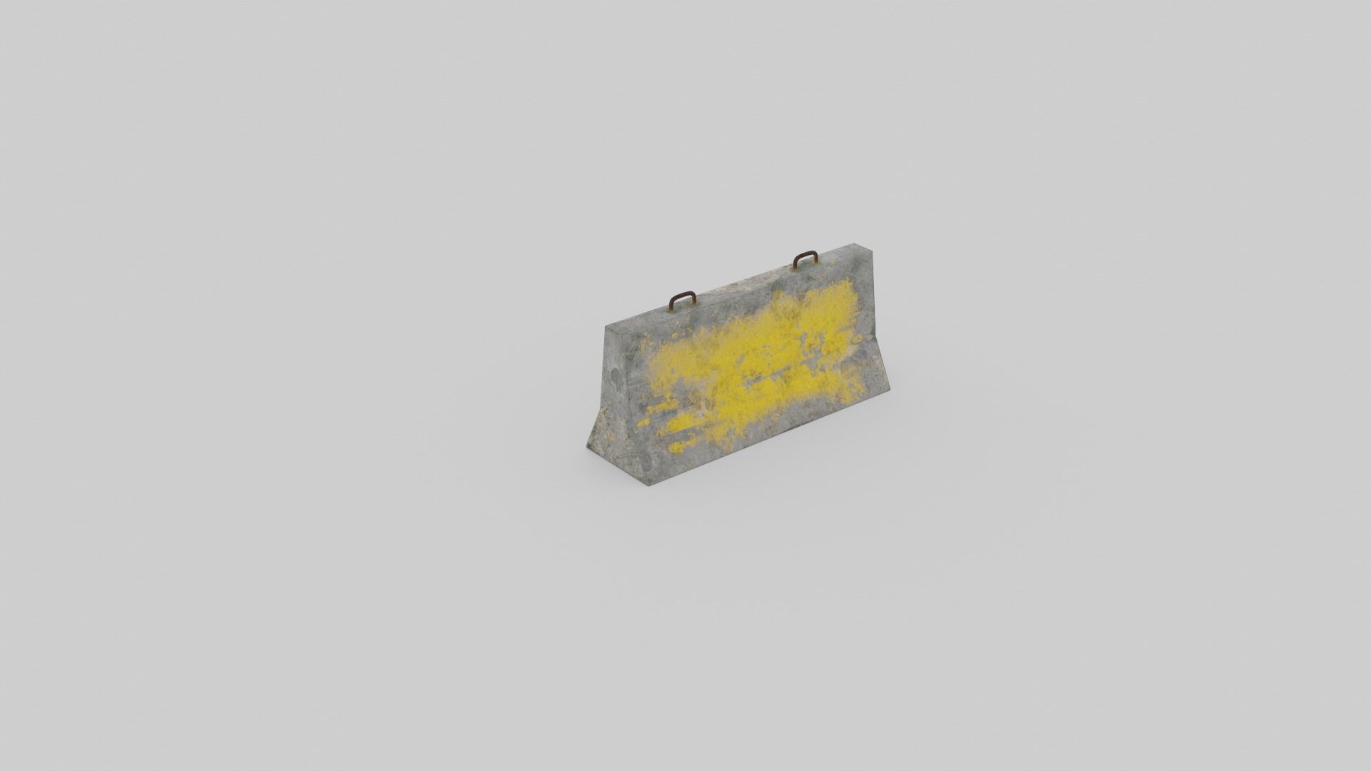 3D model Concrete Road Block Game Asset 4 Textures VR / AR / low-poly ...