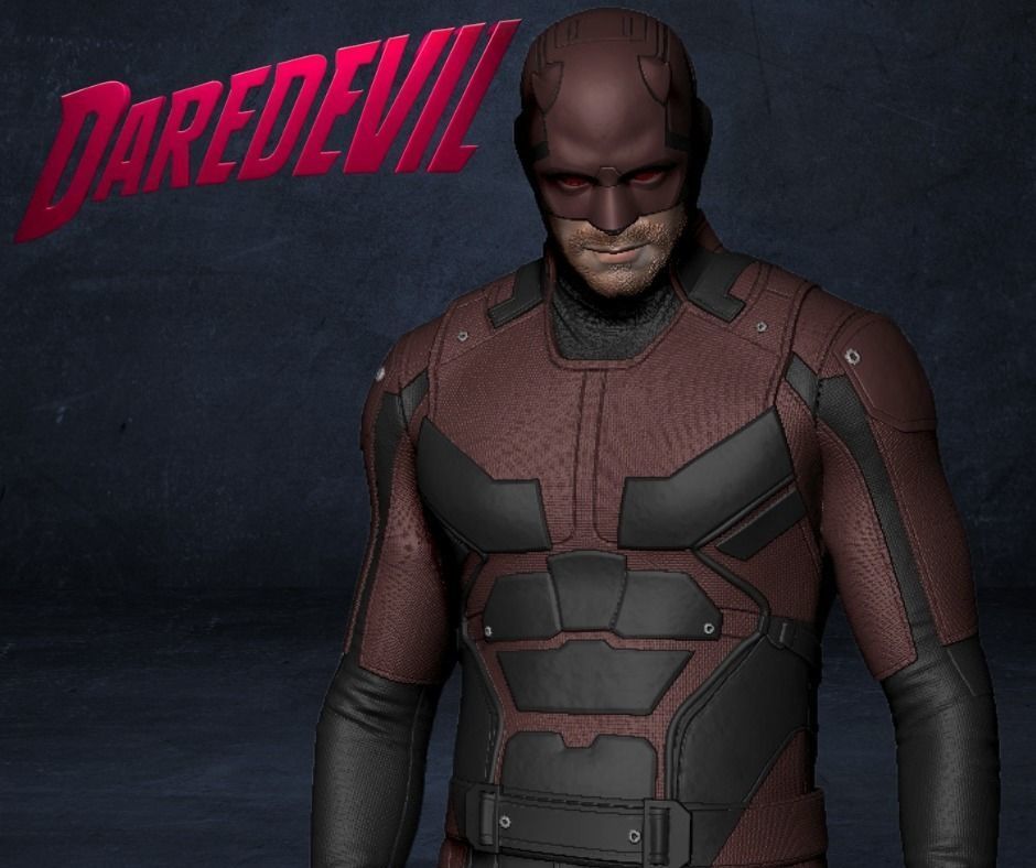 Daredevil-Red Suit 3D model 3D printable | CGTrader