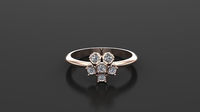 Solitaire Ring Version 1 SR51 3D model | CGTrader