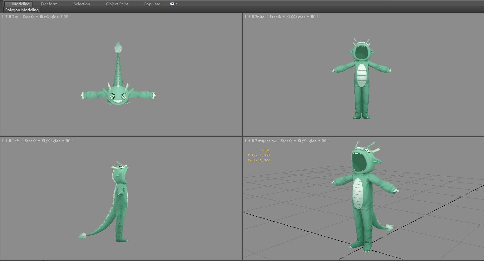 3D model Cartoon loong costume - Chinese dragon VR / AR / low-poly ...