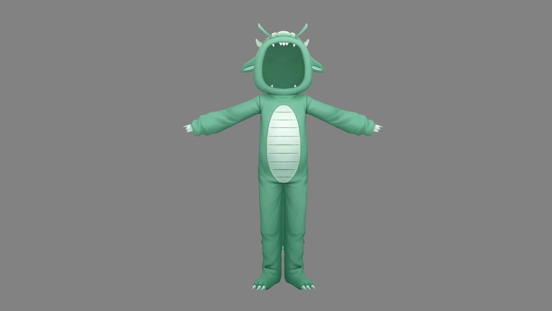 3D model Cartoon loong costume - Chinese dragon VR / AR / low-poly ...