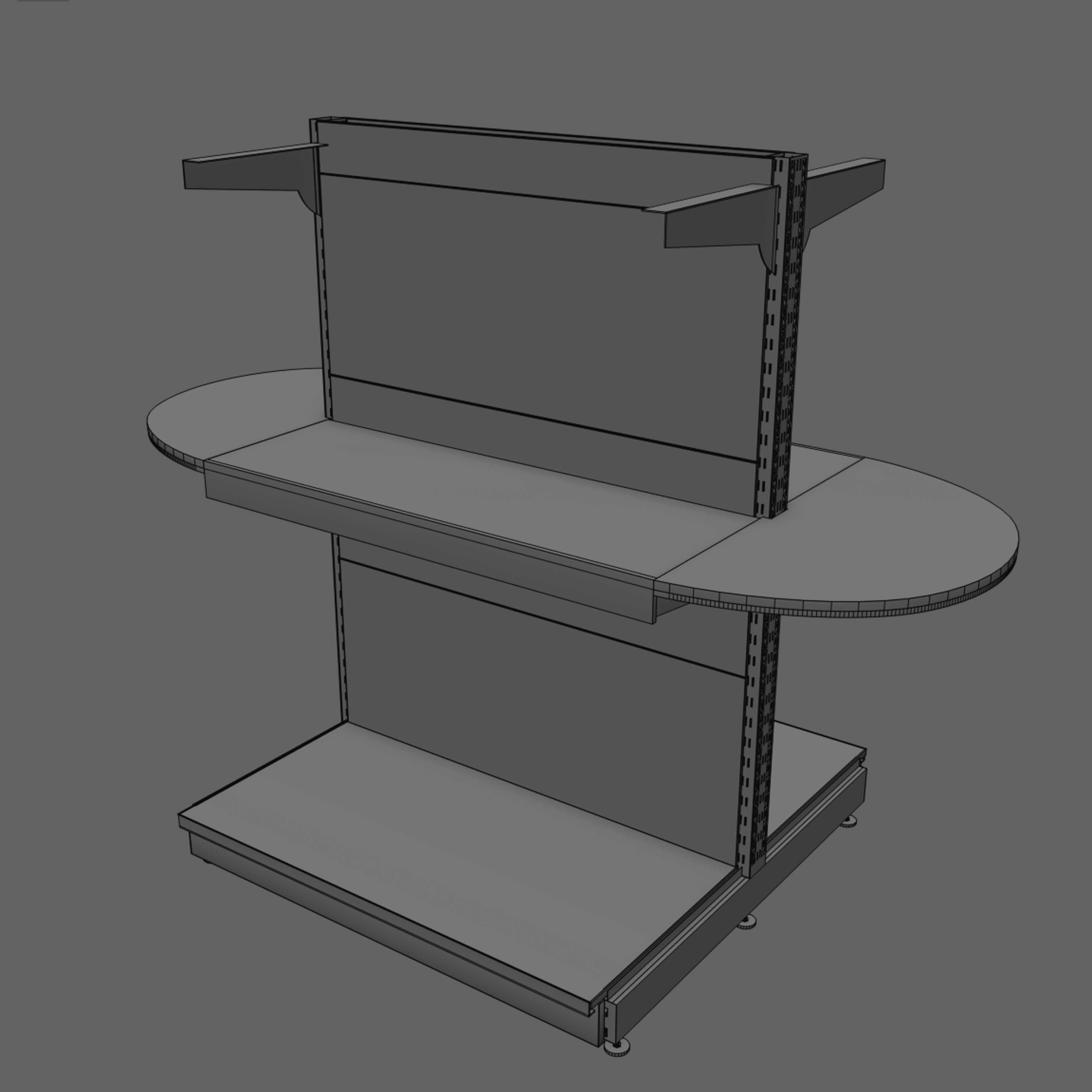 3D model double sided shelving for retail VR / AR / low-poly | CGTrader