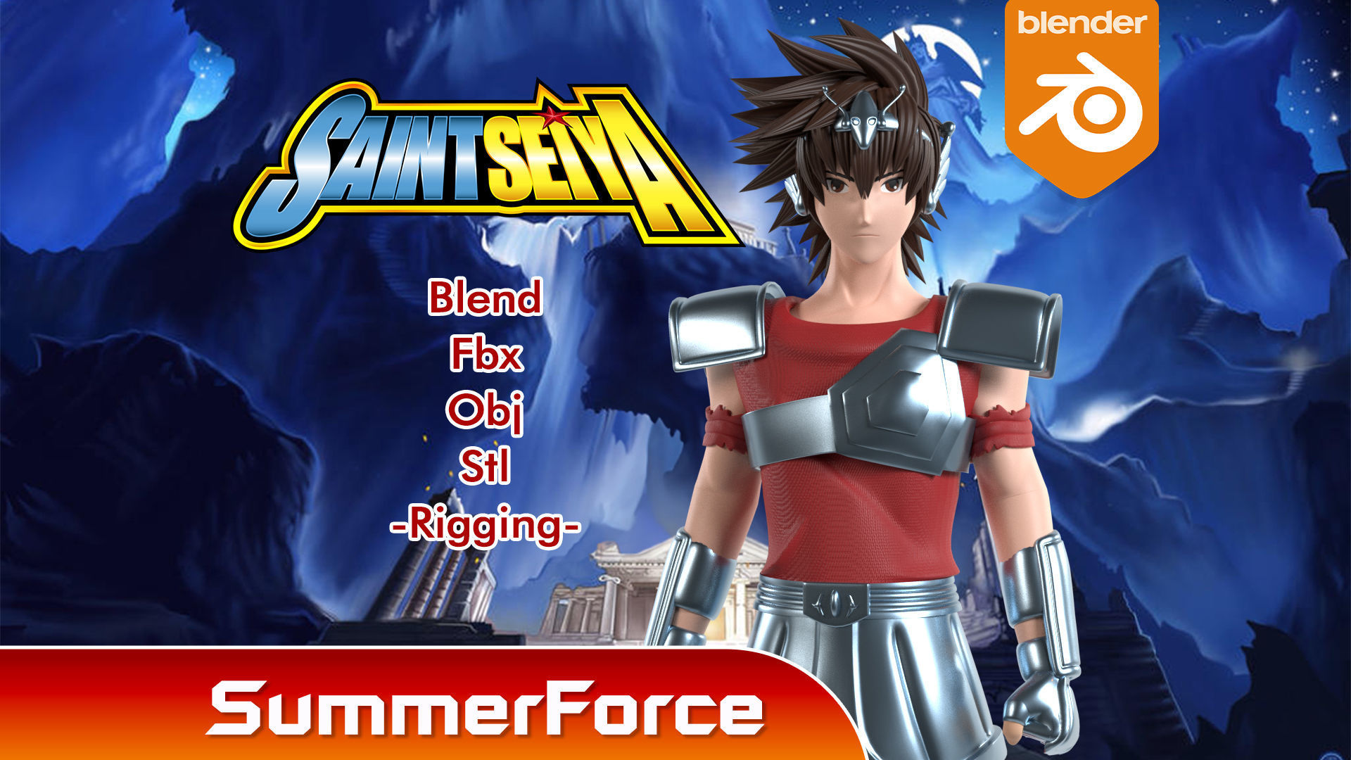 Pegasus Tenma - Saint Seiya 3D model rigged | CGTrader