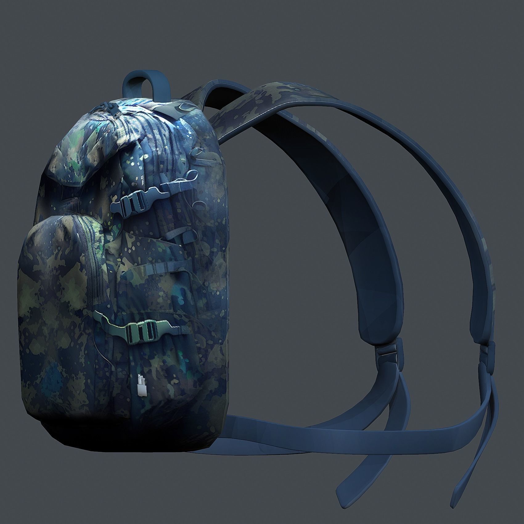 3D model Backpack Camping Generic military human bag storqge baggage VR ...