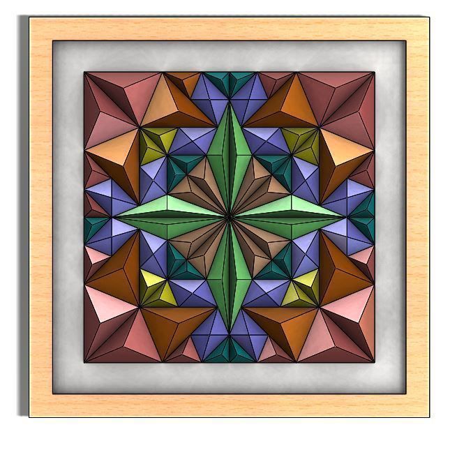 3D Print Wall art geometry pattern design 3D model 3D printable | CGTrader