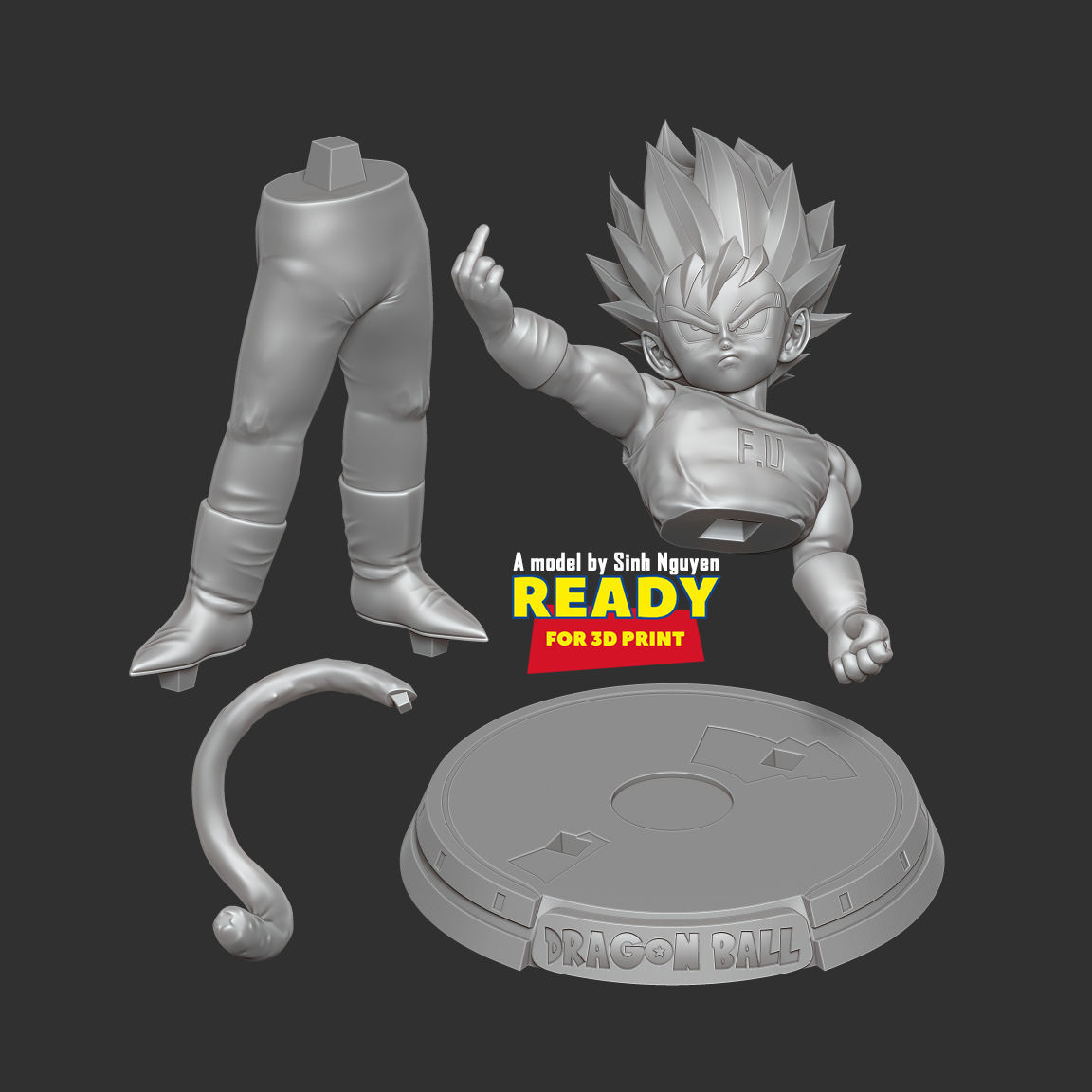 Little Prince Vegeta 3D model 3D printable | CGTrader