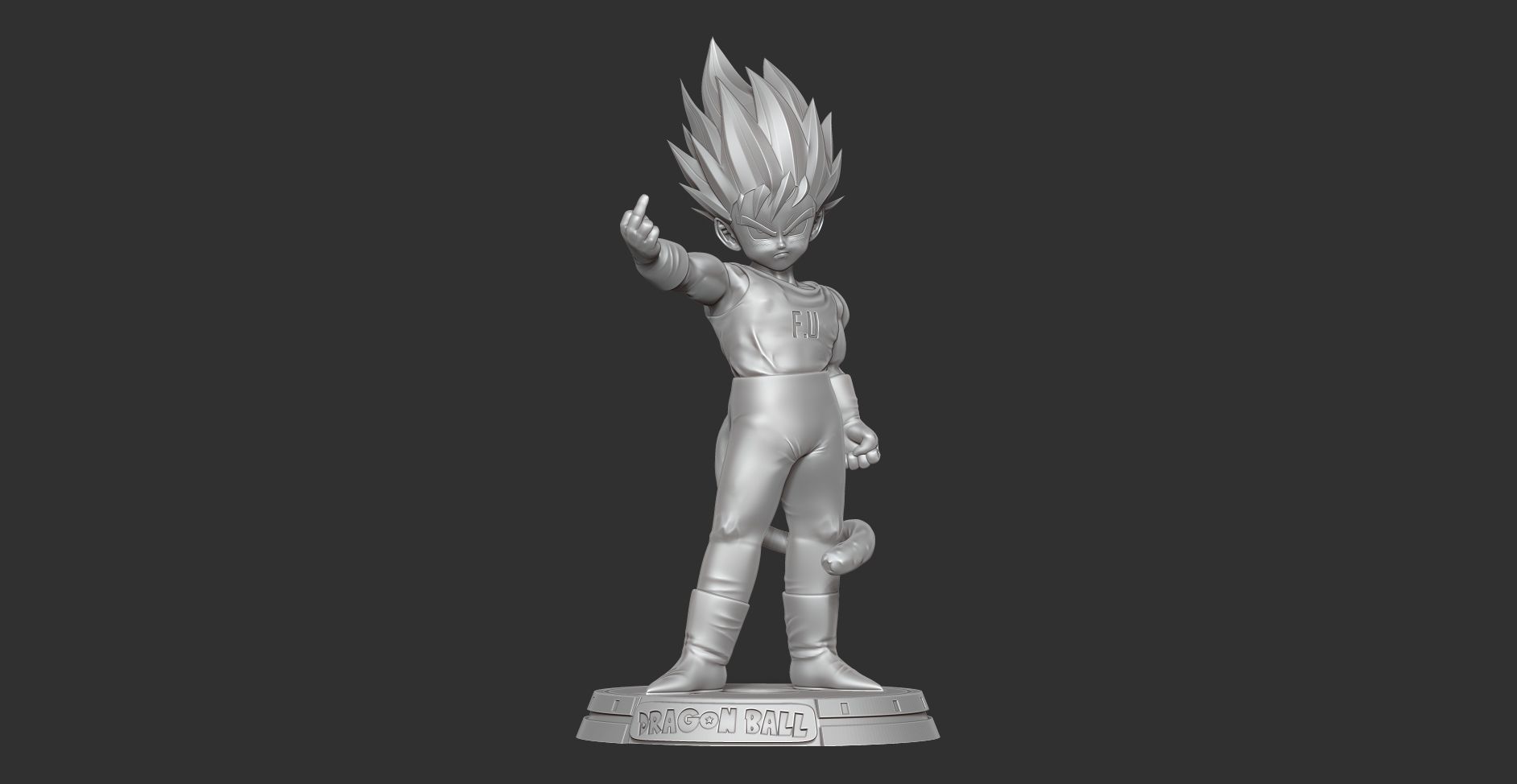 Little Prince Vegeta 3D model 3D printable | CGTrader