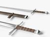 Collection medieval swords 01-05 plus old textures and sheaths 3D model ...