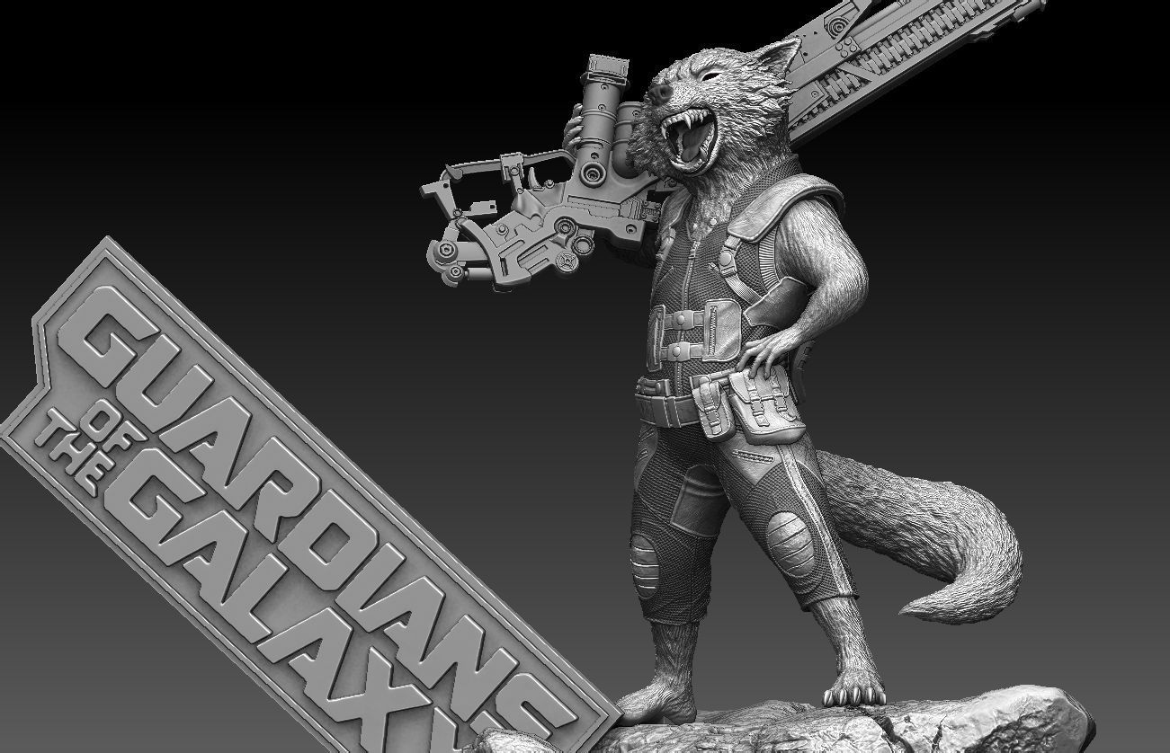 Guardians Of The Galaxy - Rocket 3D model 3D printable | CGTrader