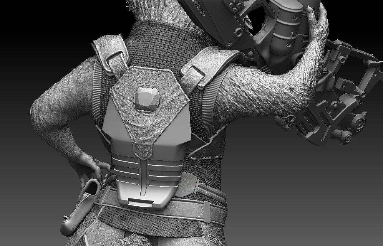 Guardians Of The Galaxy - Rocket 3D model 3D printable | CGTrader