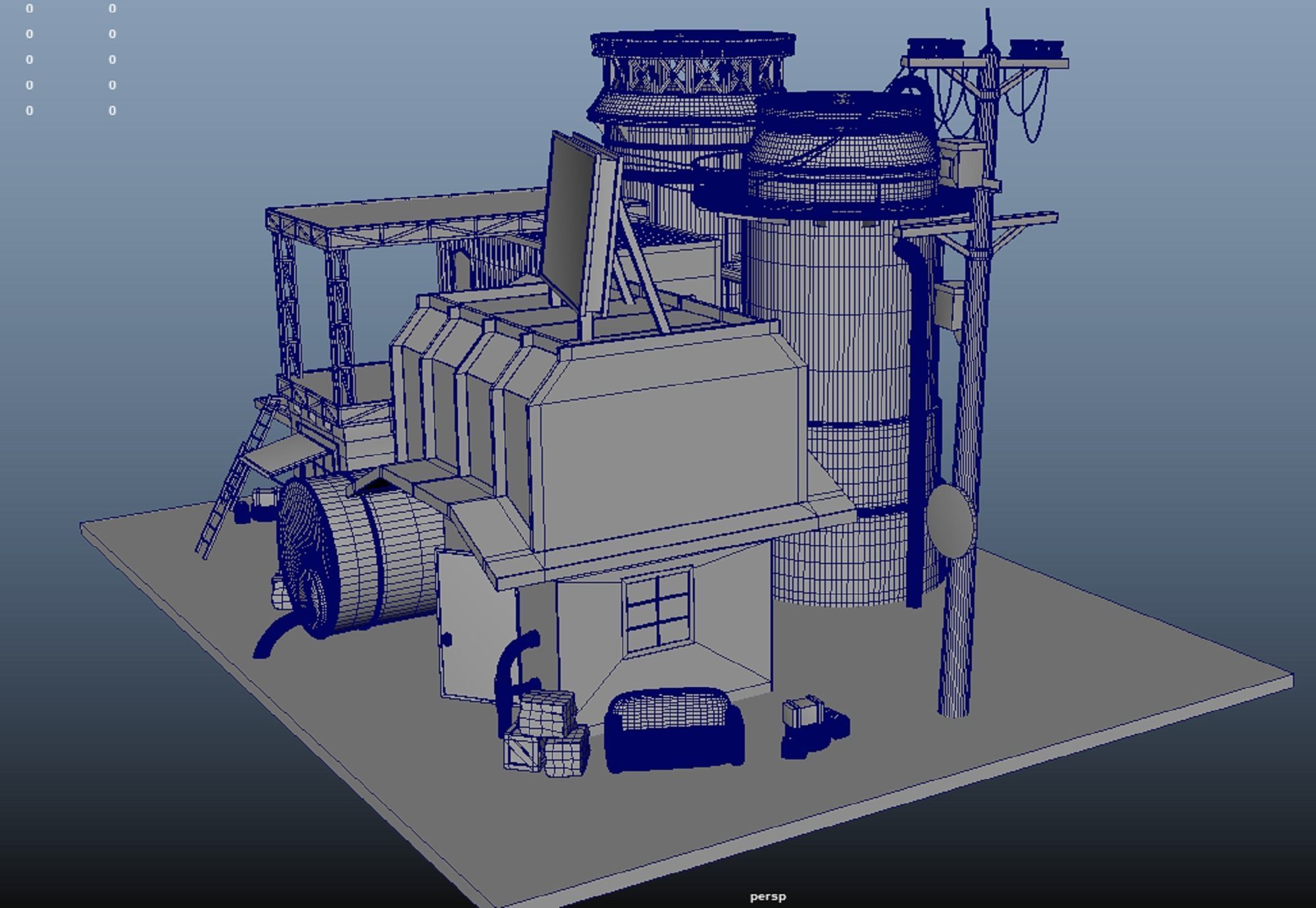 High-Rise Industry - The Towering Building of Production 3D model ...