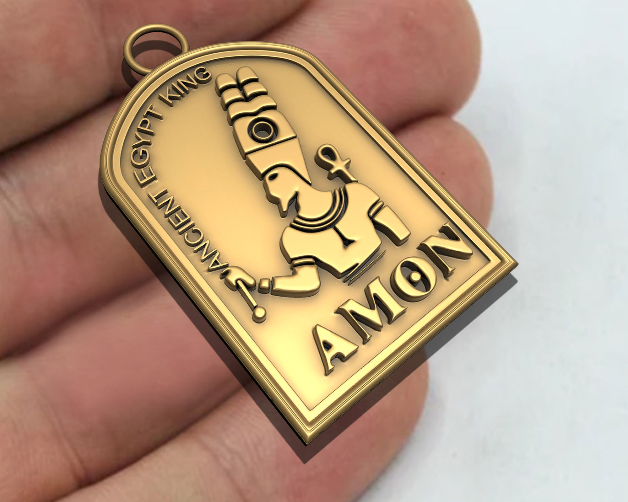 AMON ANCIENT EGYPTIAN KING PENDANT 3D model 3D printable | CGTrader
