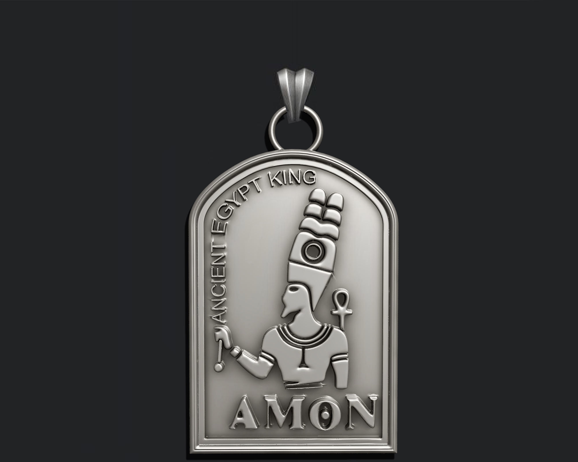 AMON ANCIENT EGYPTIAN KING PENDANT 3D model 3D printable | CGTrader