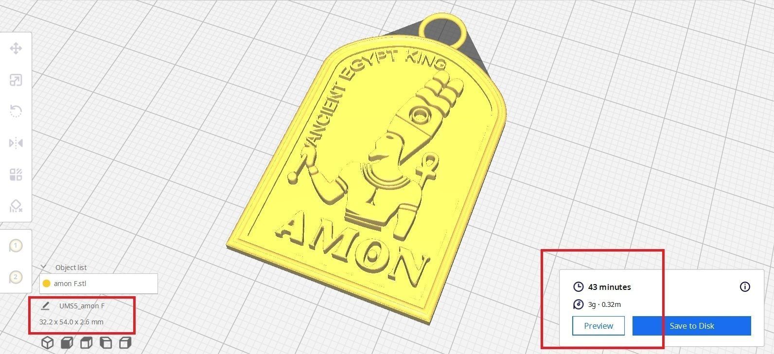 AMON ANCIENT EGYPTIAN KING PENDANT 3D model 3D printable | CGTrader