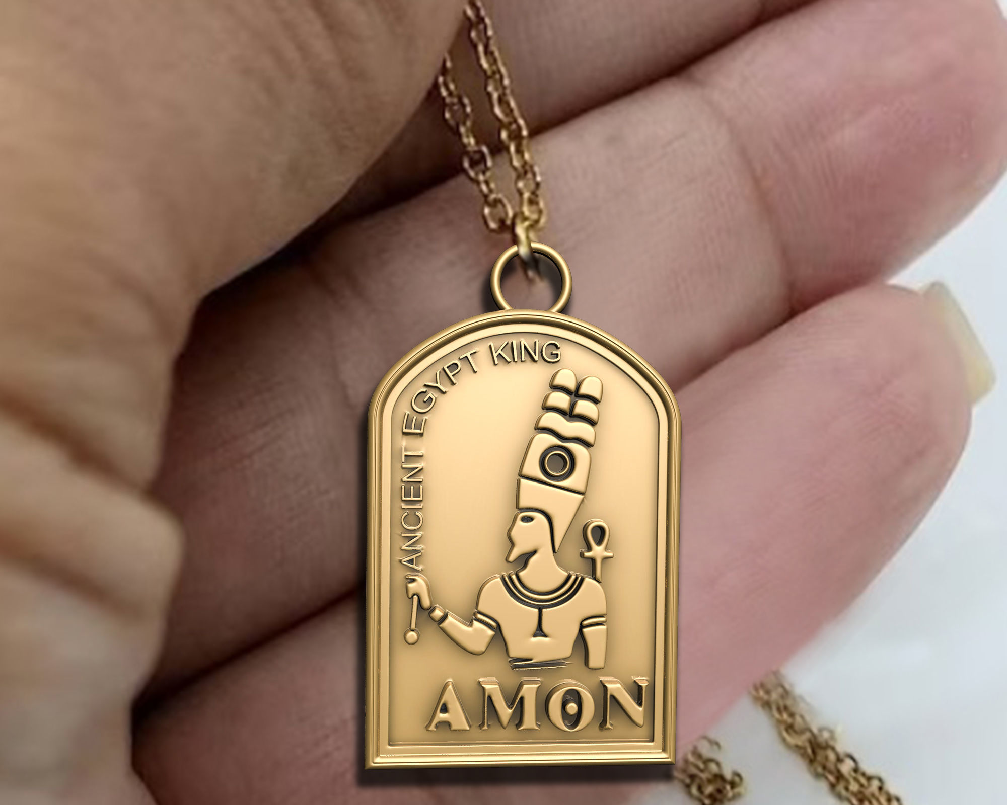 AMON ANCIENT EGYPTIAN KING PENDANT 3D model 3D printable | CGTrader