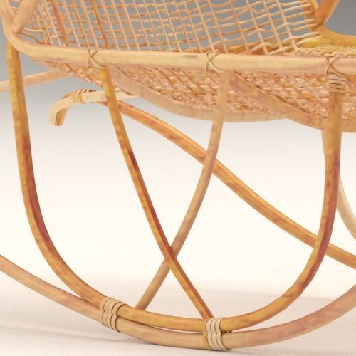 Wicker Rocking Chair 3D model | CGTrader