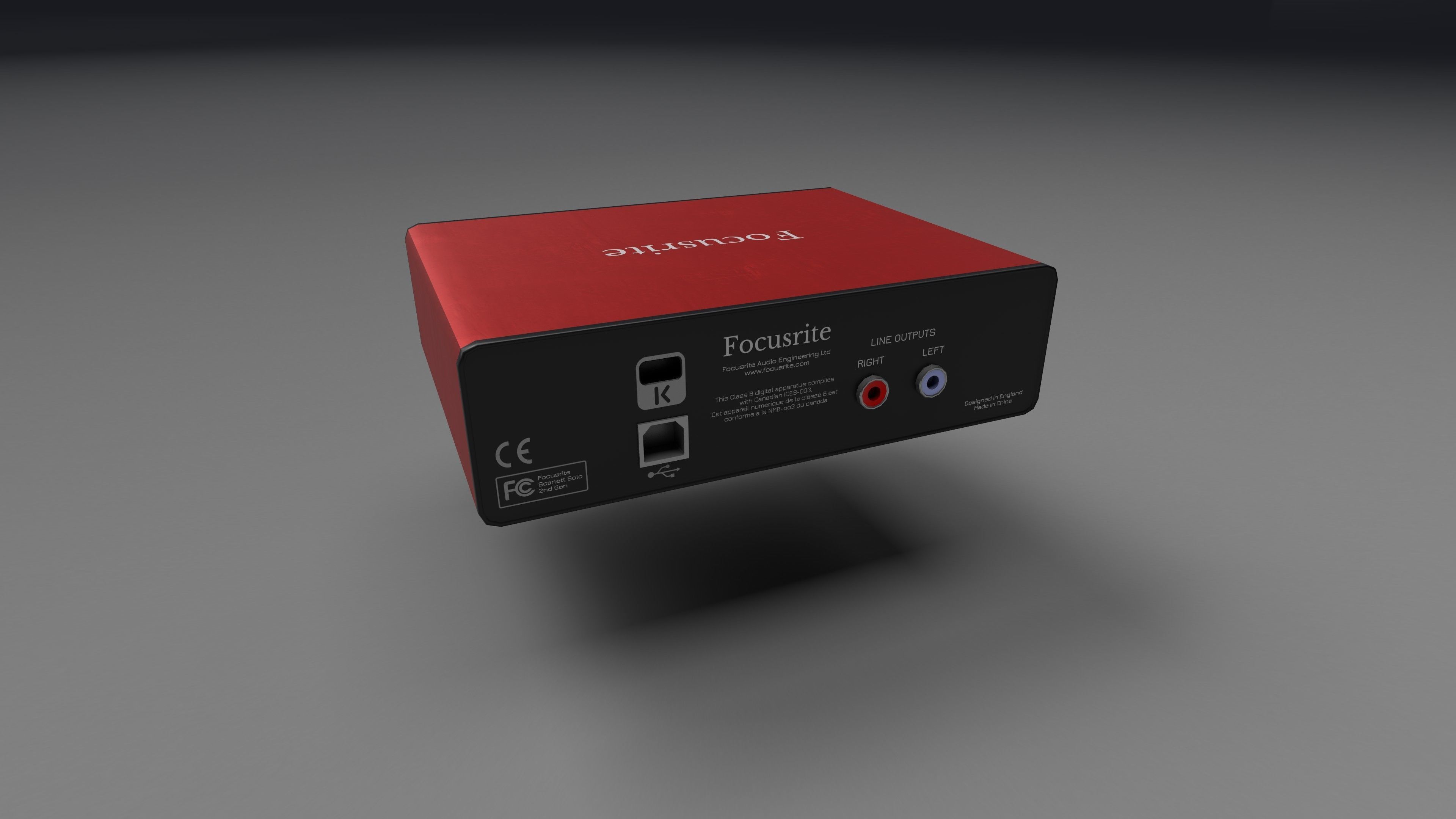 Focusrite Scarlett solo gen 2 Low Poly free 3D model | CGTrader