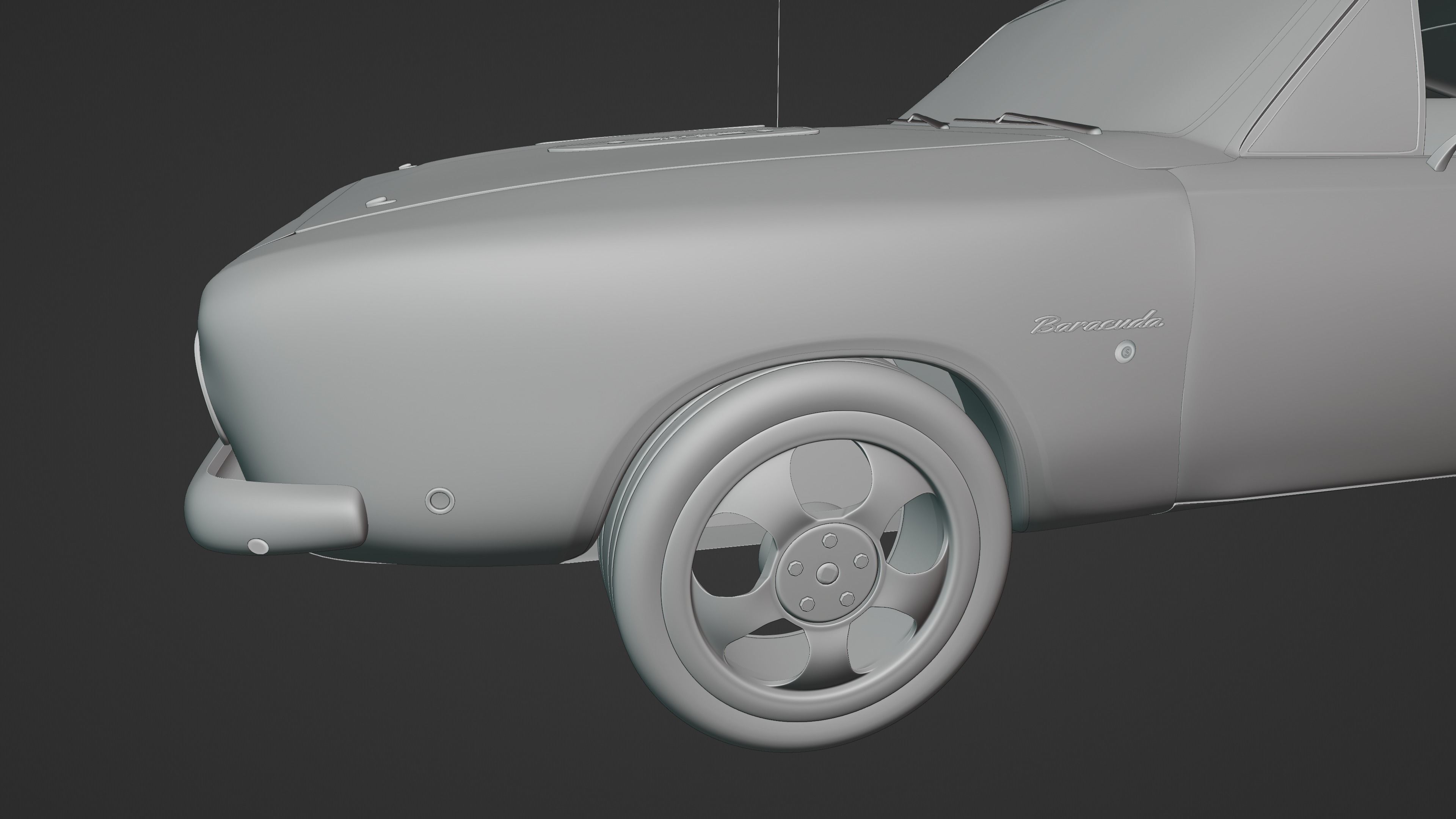 Barracuda Car 3D model | CGTrader