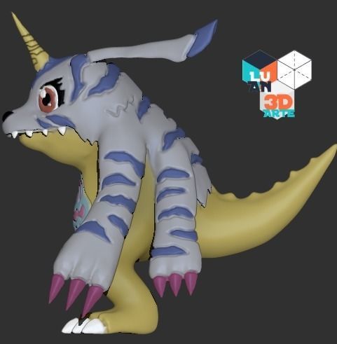 Digimon Gabumon 3D 3D model 3D printable | CGTrader