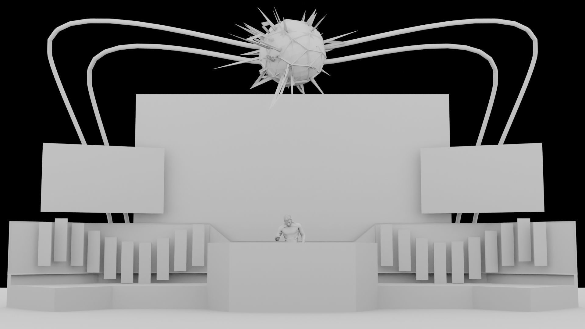 Sci-Fi Themed EDM Stage 3D Model 3D model animated | CGTrader