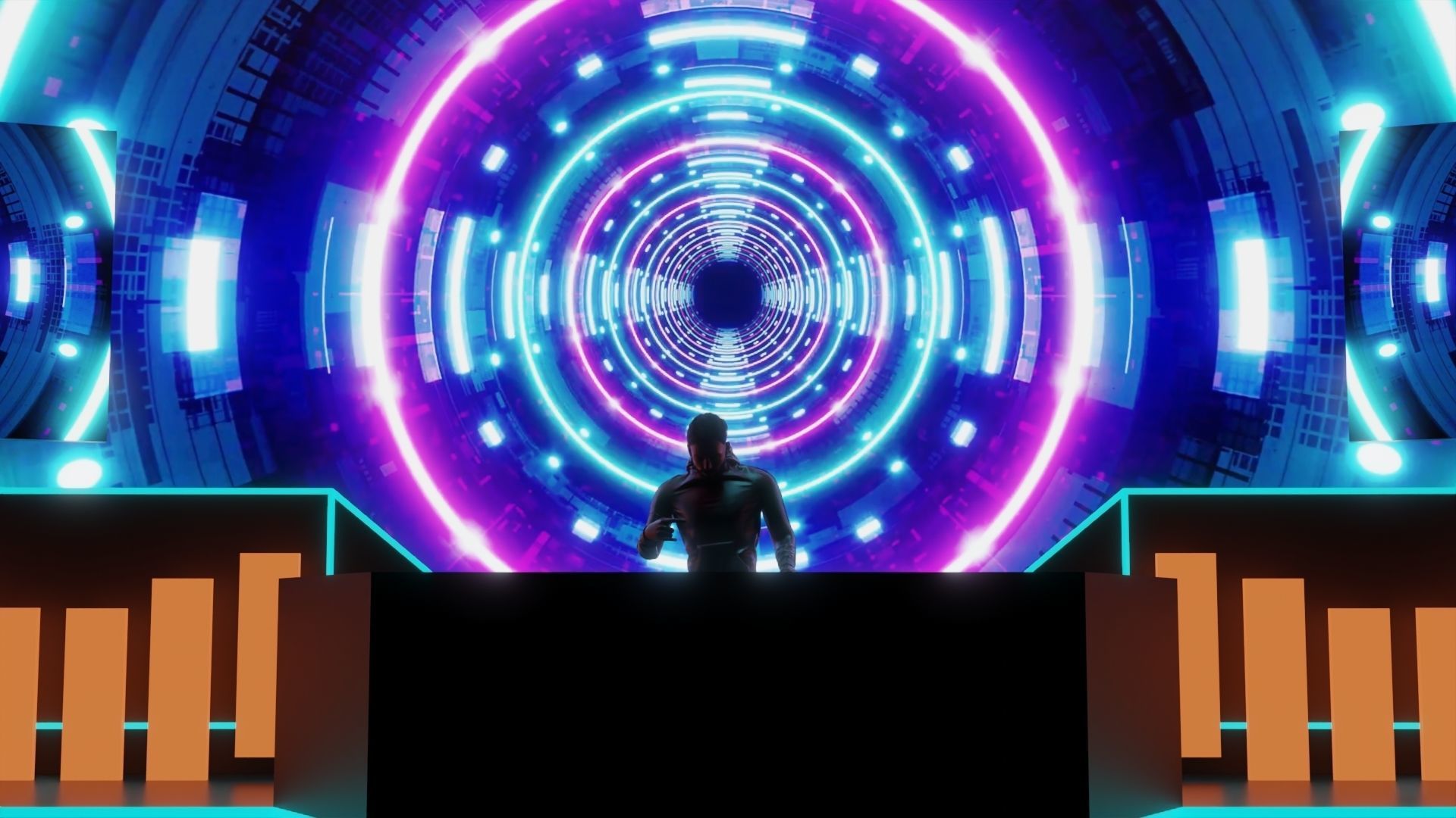 Sci-Fi Themed EDM Stage 3D Model 3D model animated | CGTrader