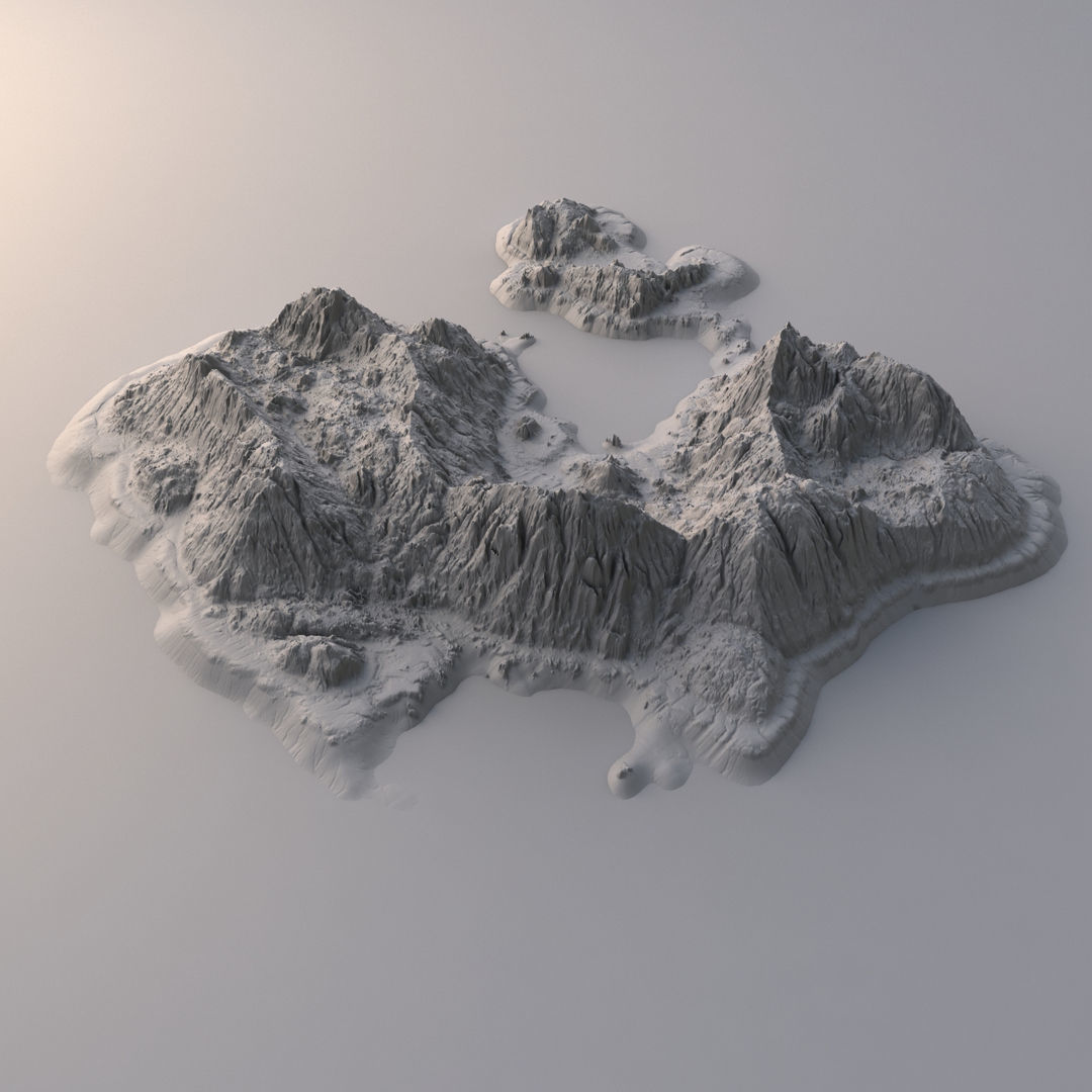 3D model Tropical Island Terrain 8 VR / AR / low-poly | CGTrader