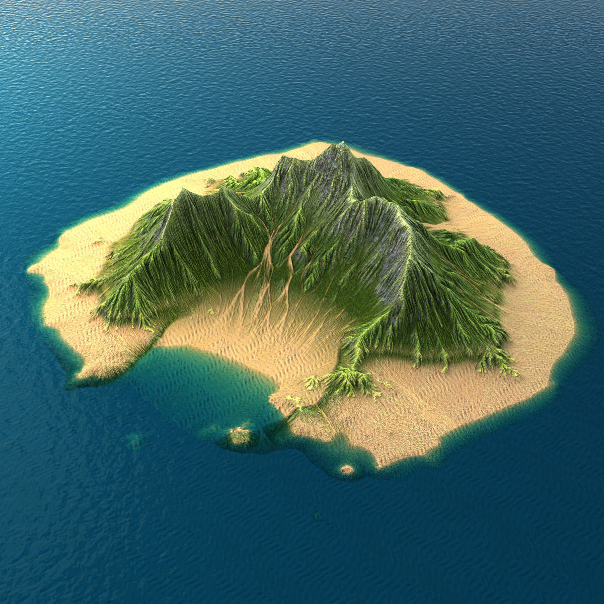 3D model Tropical Island Collection 1 VR / AR / low-poly | CGTrader
