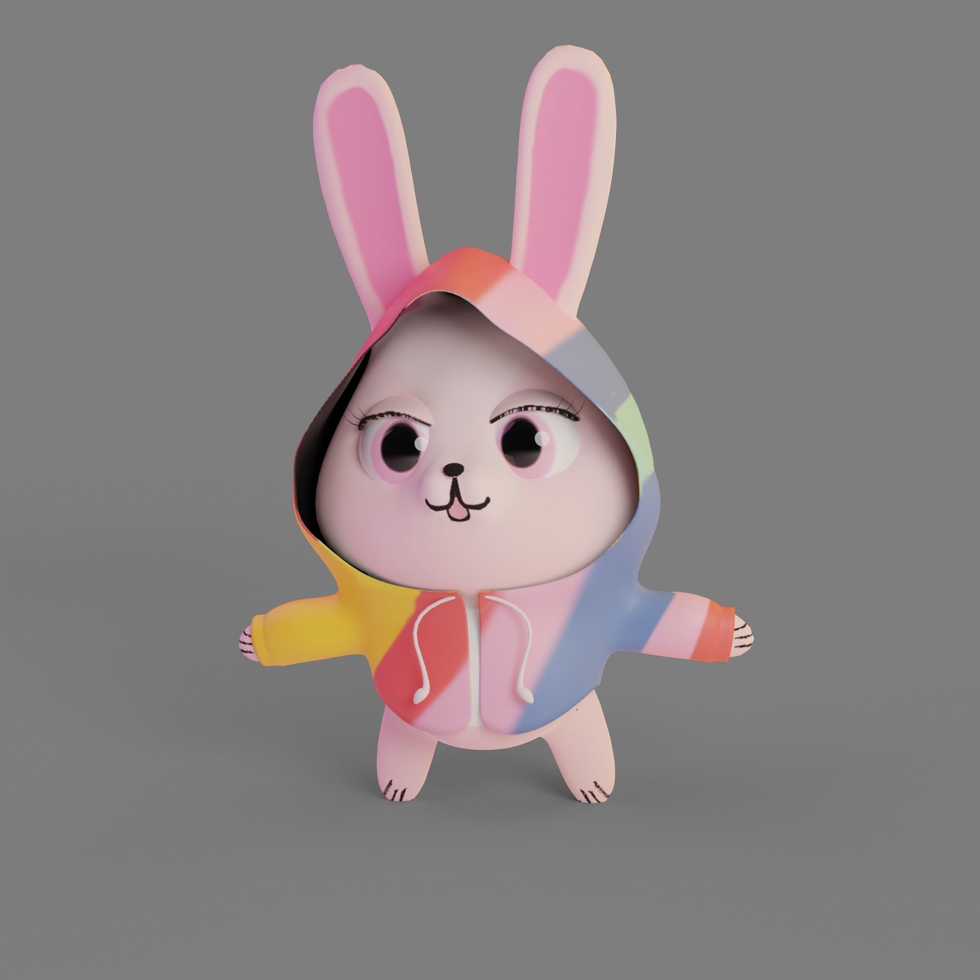 3D model Cute Bunny 3d model VR / AR / low-poly | CGTrader